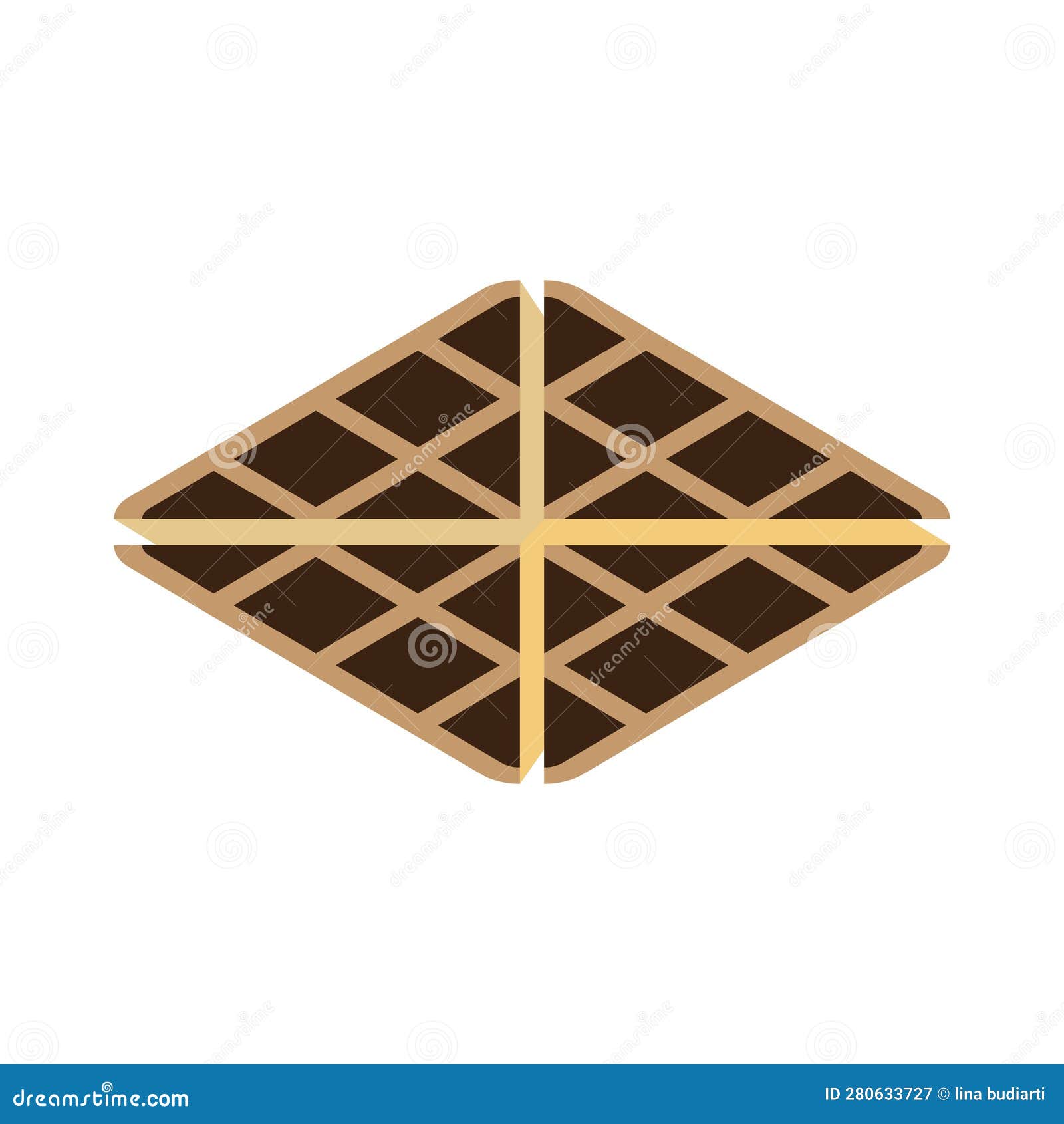 Waffle icon stock vector. Illustration of honey, blueberry - 280633727