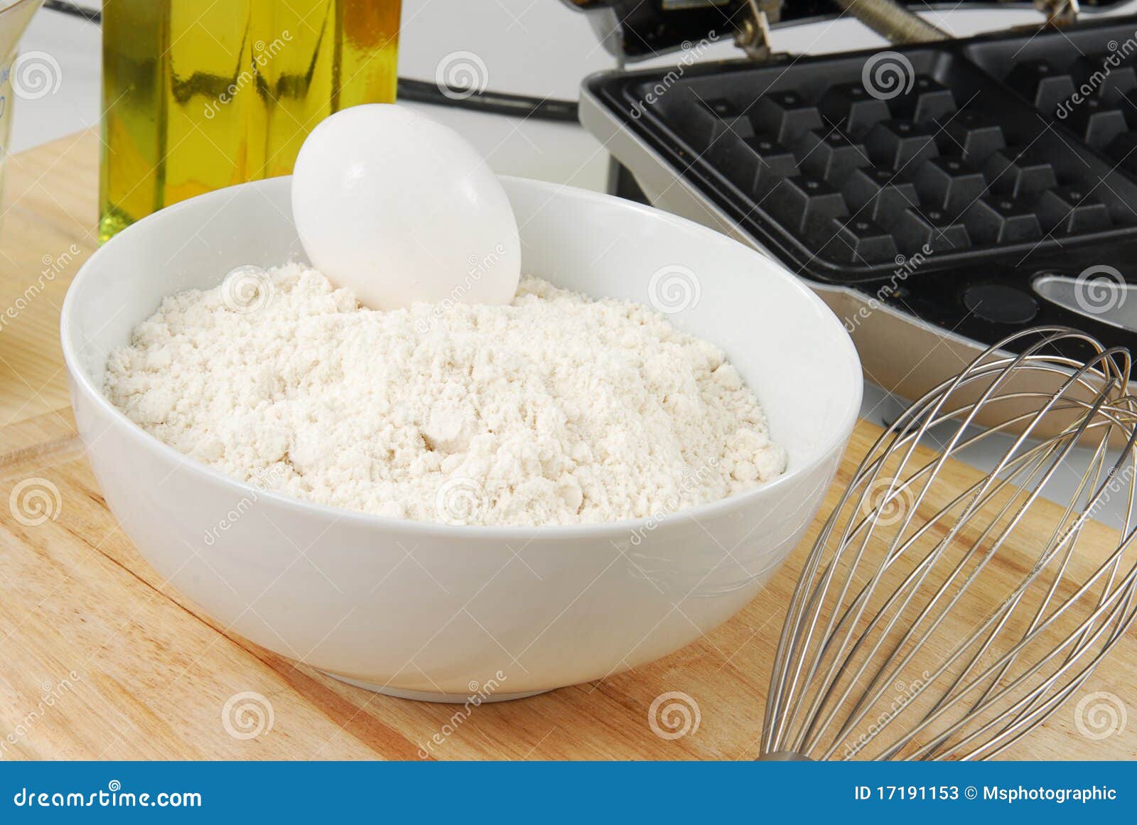 Waffle mix stock image. Image of preparation, batter - 17191153