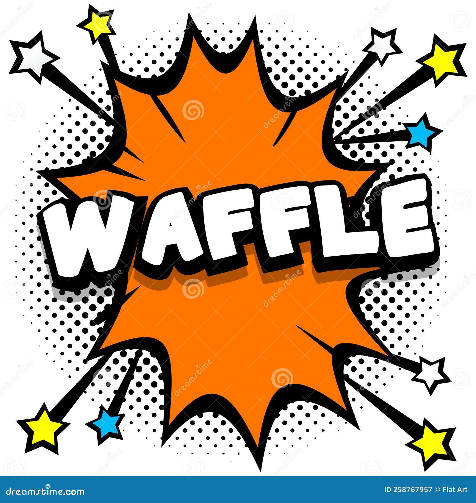 Waffle Pop Art Comic Speech Bubbles Book Sound Effects Stock Vector ...