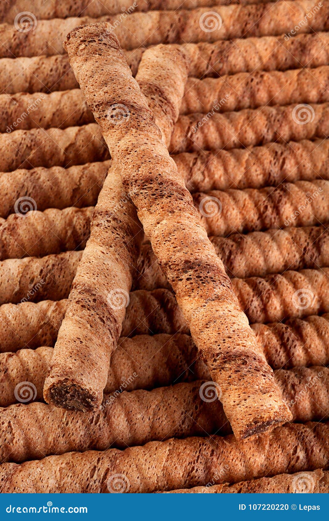 Waffle Rolls Stick Background Stock Photo - Image of wafer, pastry ...