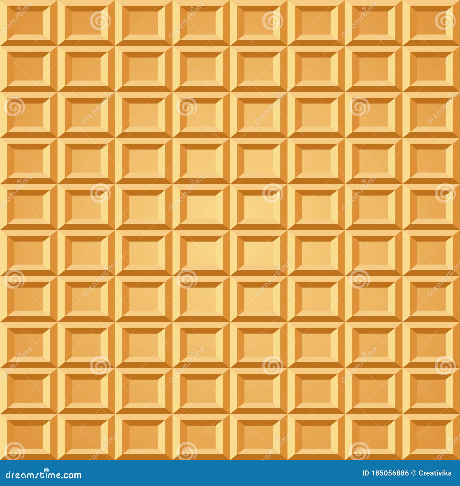 Waffle Seamless Pattern stock vector. Illustration of bakery - 185056886