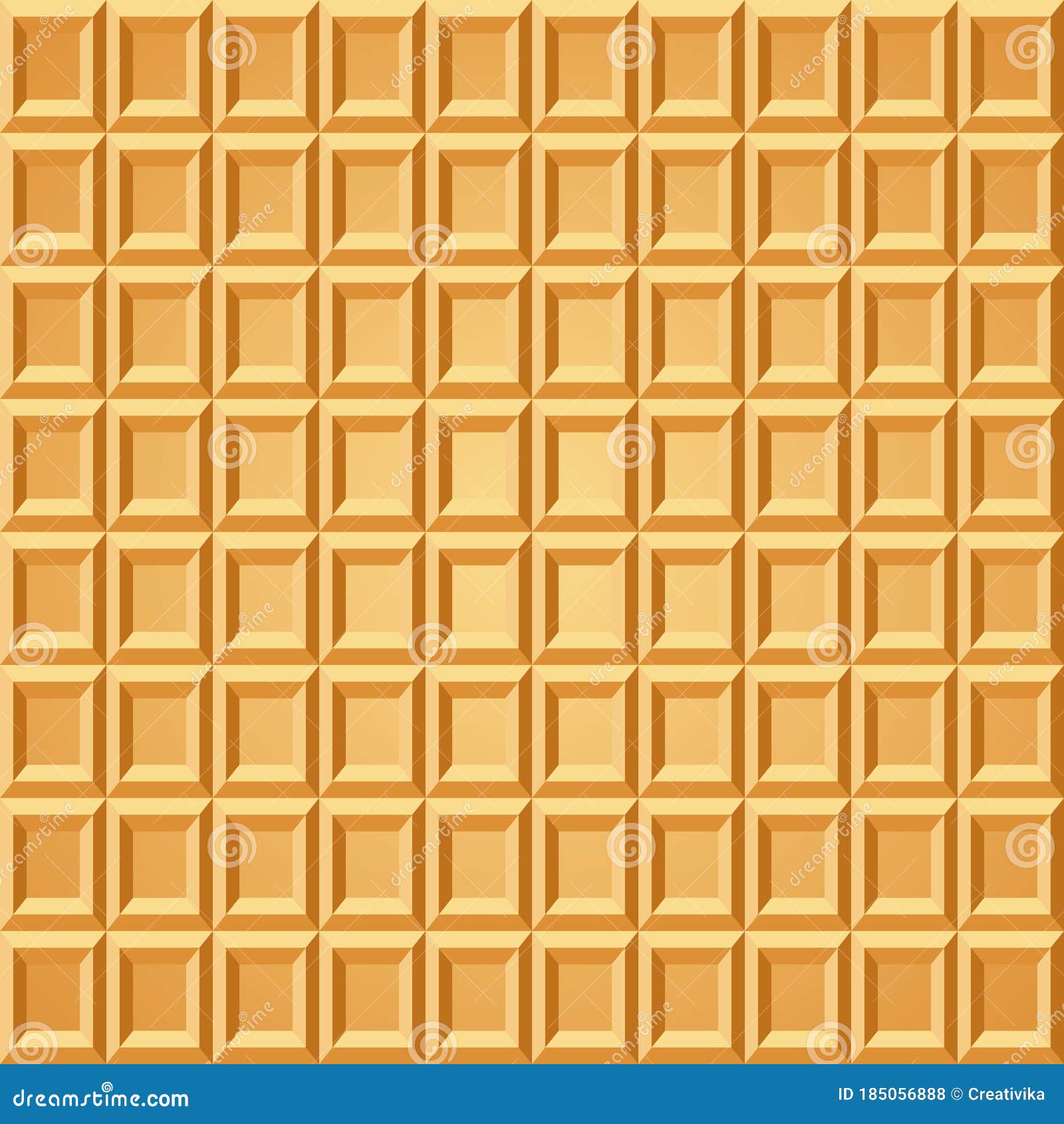 Waffle Seamless Pattern stock vector. Illustration of crisp - 185056888