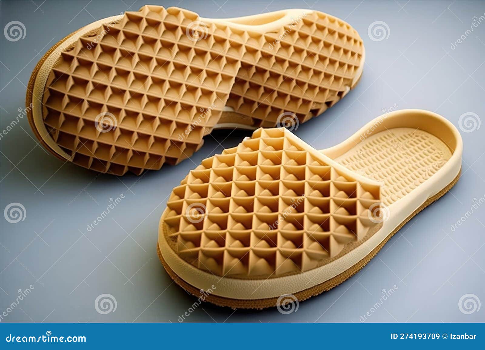 Waffle Shape Slippers Illustration Generative Ai Stock Illustration ...