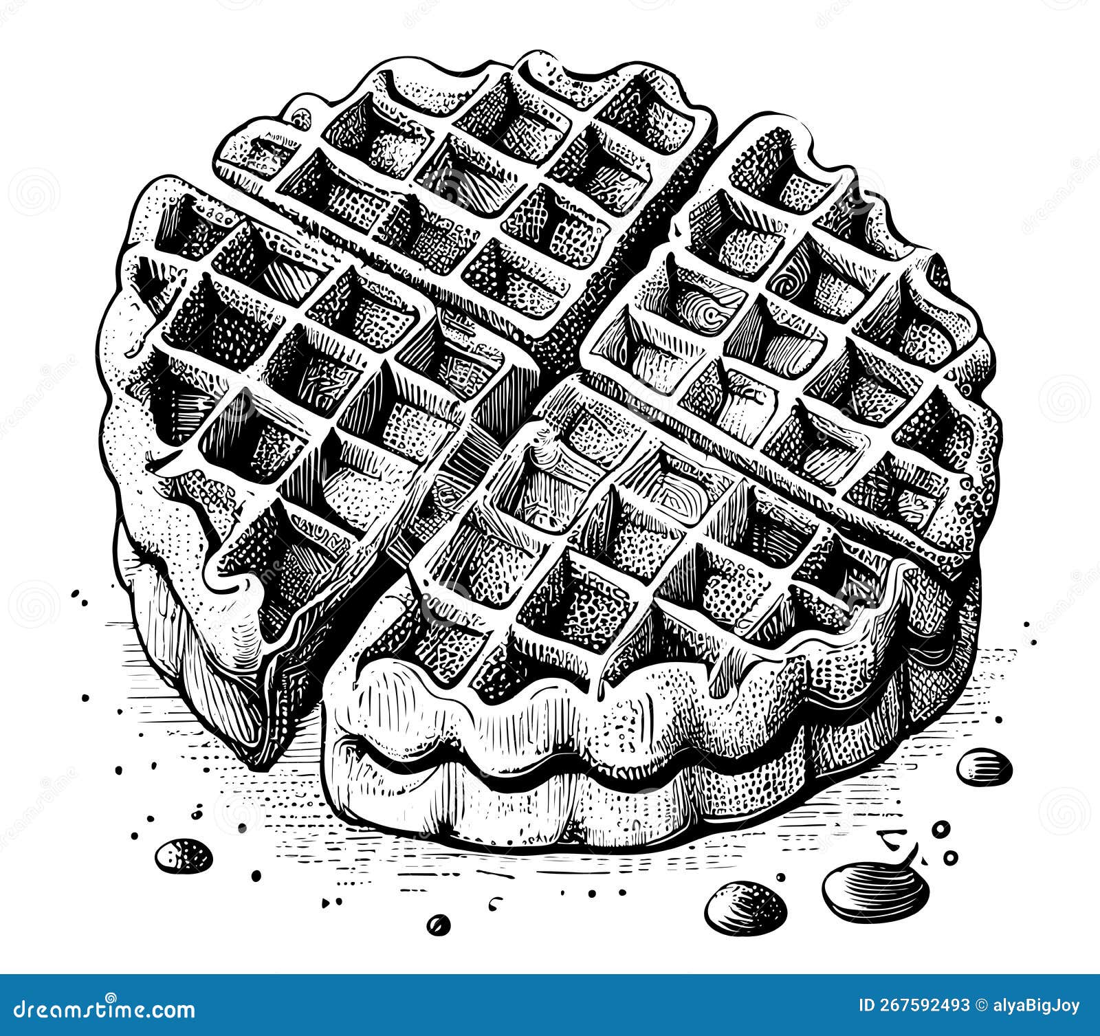 Belgian Waffle Illustration