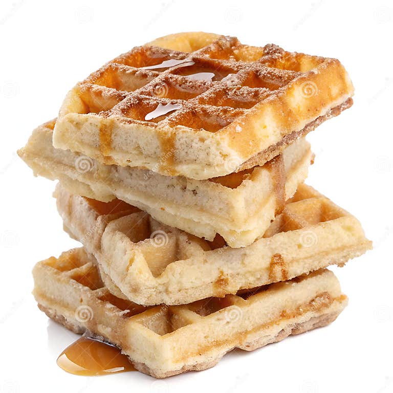 Waffle Stack Isolated on Transparent Background Stock Illustration ...