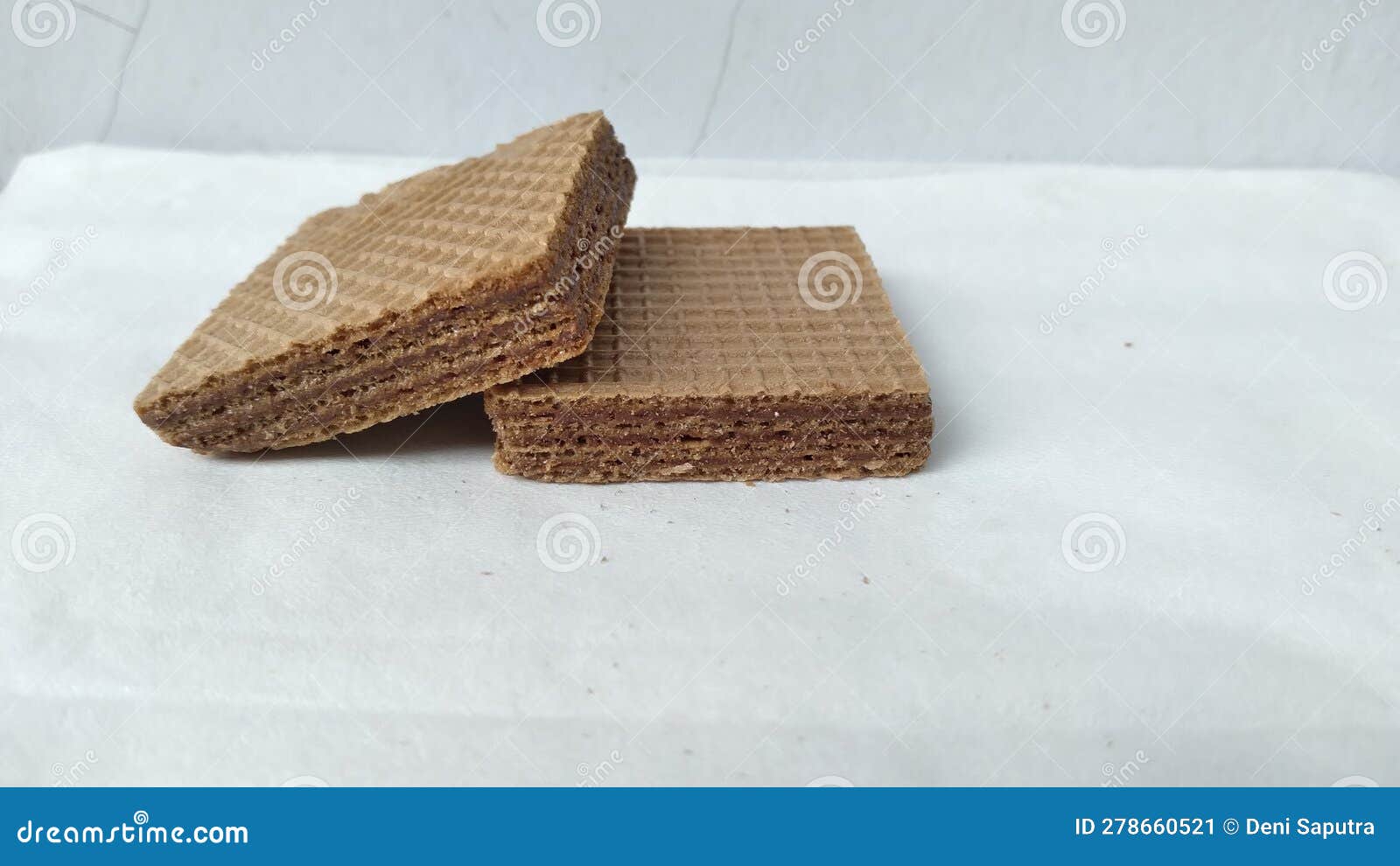 Waffle is a Sweet Chocolate-flavored Snack Stock Image - Image of cake ...