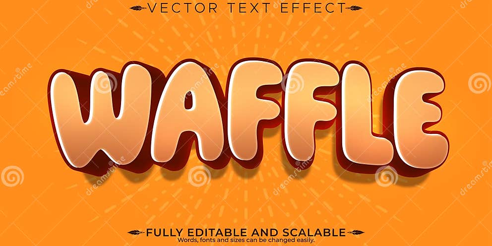 Waffle Text Effect, Editable Batter and Delicious Customizable Font ...