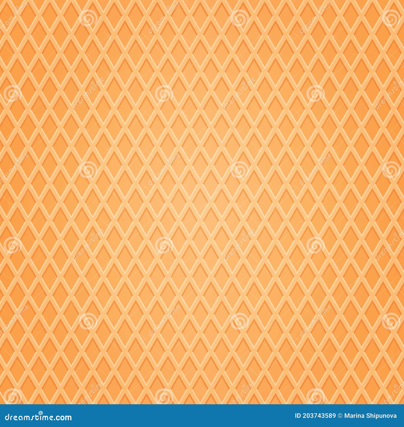 Waffle Texture Wafer Seamless Pattern Vector Background Stock Vector