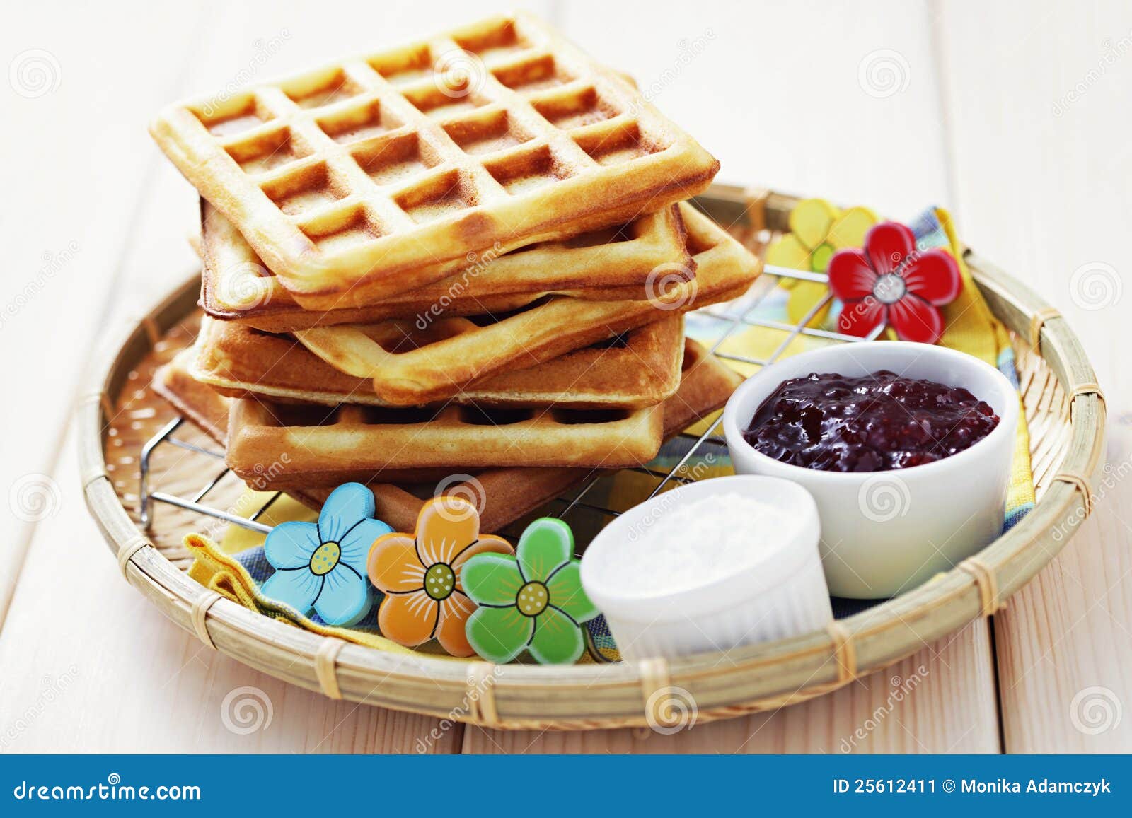 Waffles stock image. Image of gourmet, marmalade, fruity - 25612411