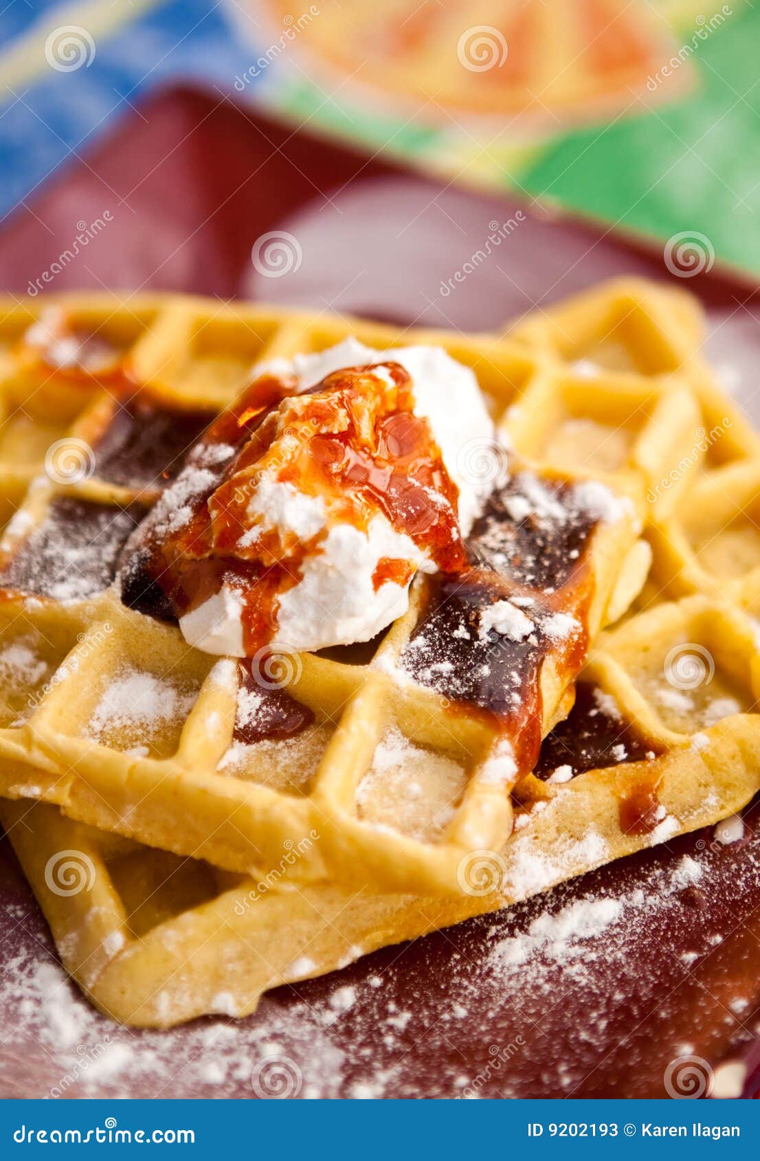 Waffles stock image. Image of waffles, sugar, indulgence - 9202193
