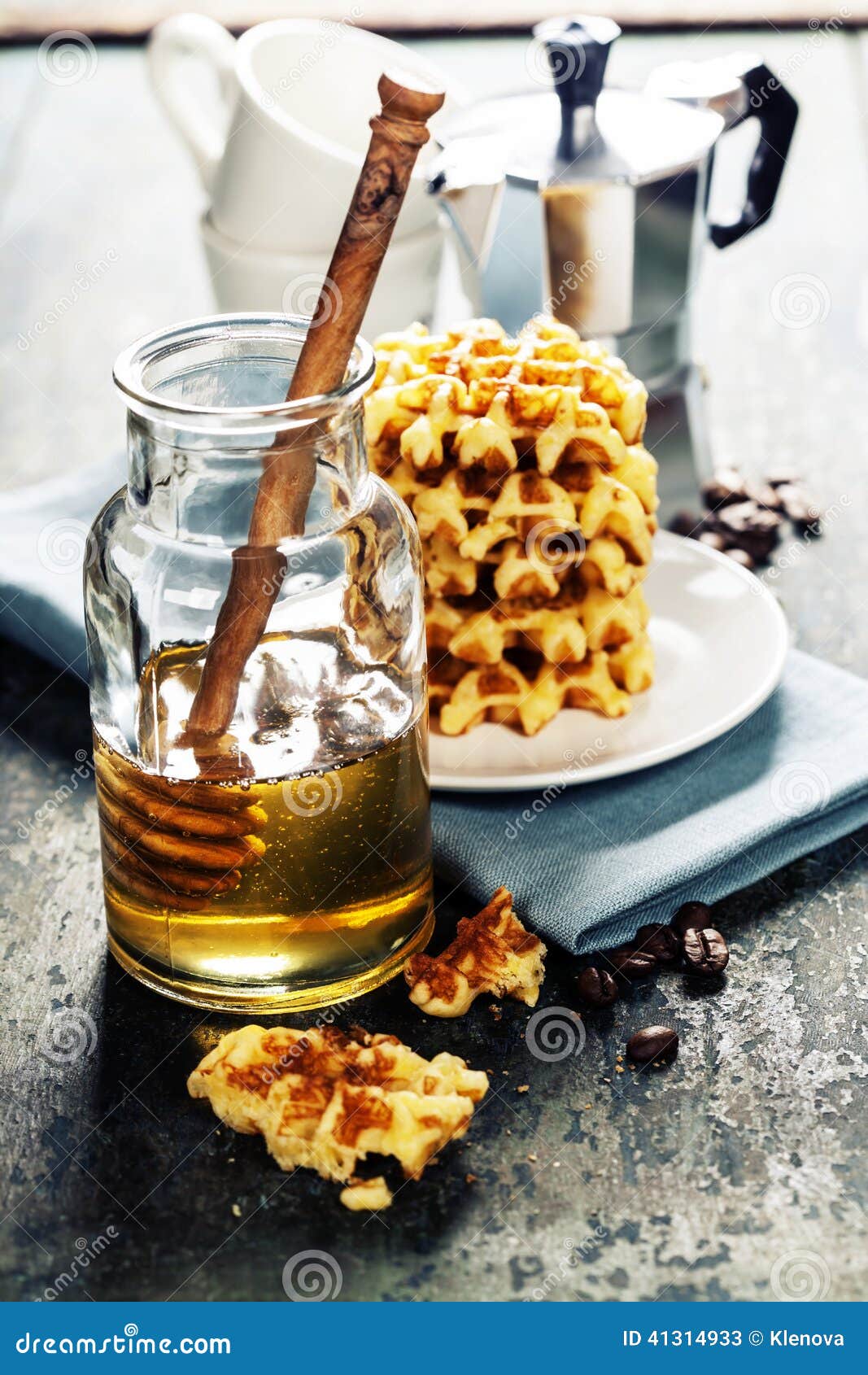 Waffles stock image. Image of caffeine, napkin, espresso - 41314933