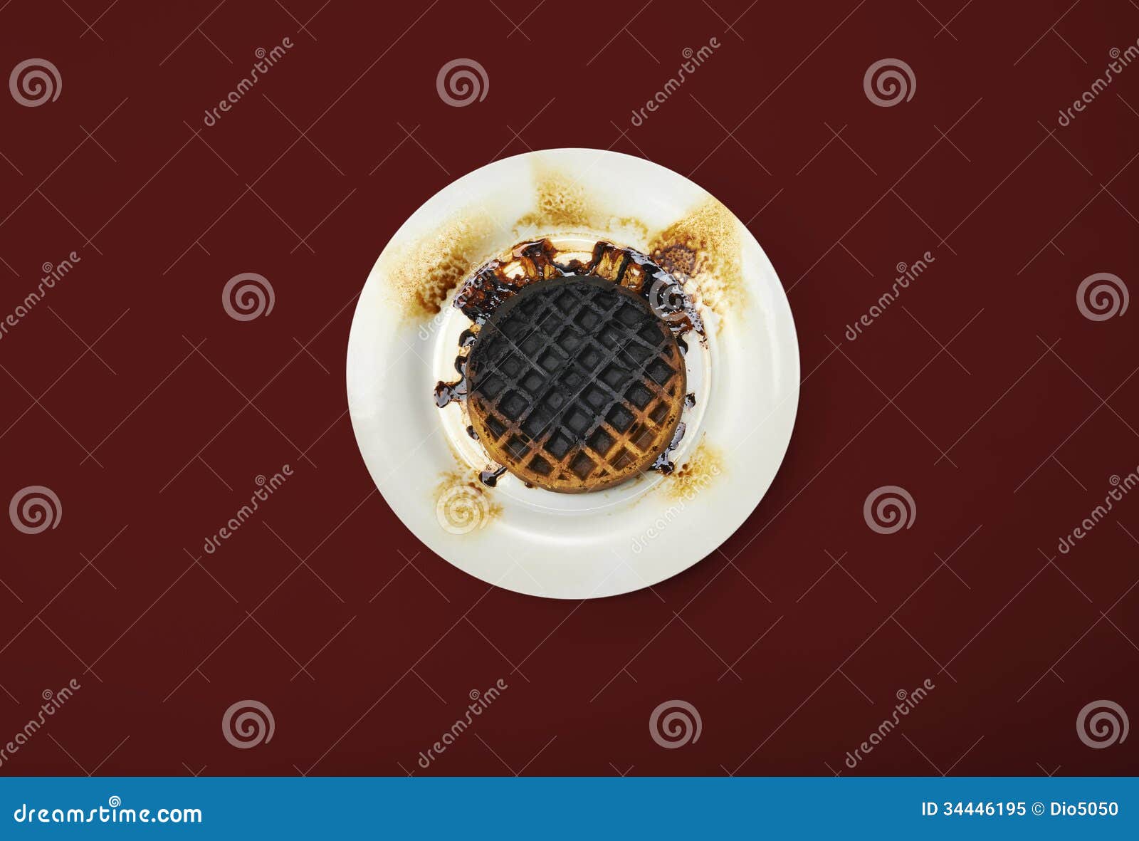 Waffles burned stock image. Image of dessert, objects - 34446195