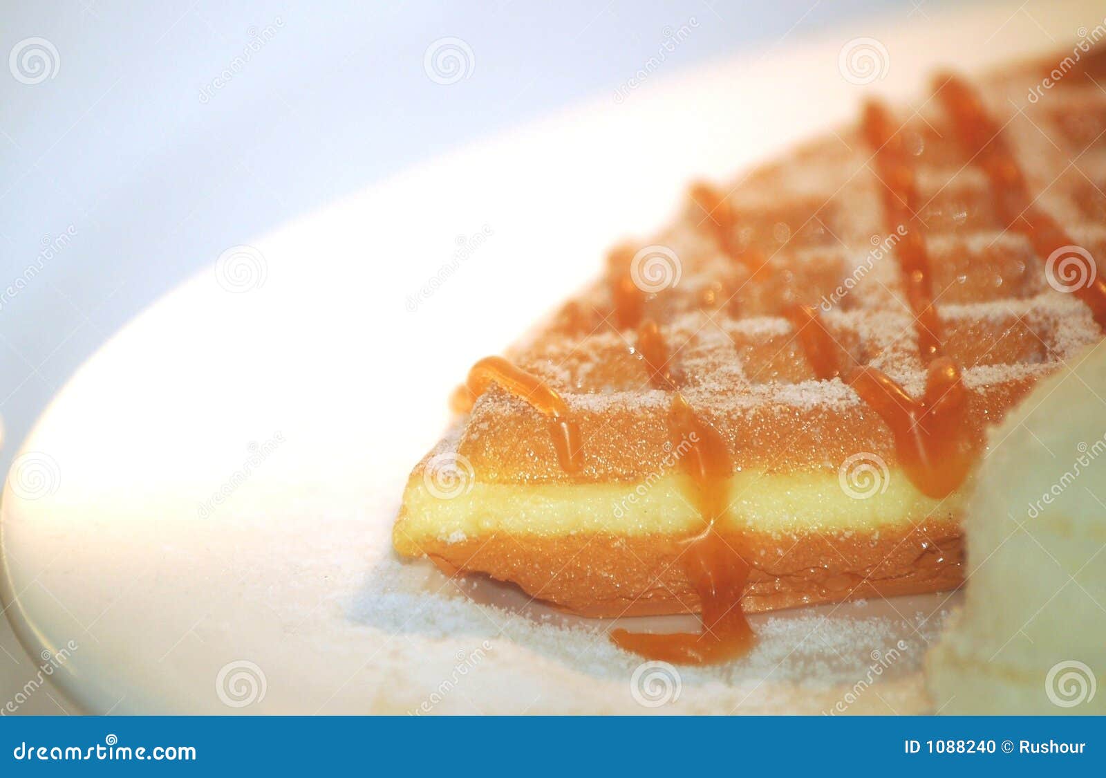 Waffles with honey stock photo. Image of heat, cuisine - 1088240