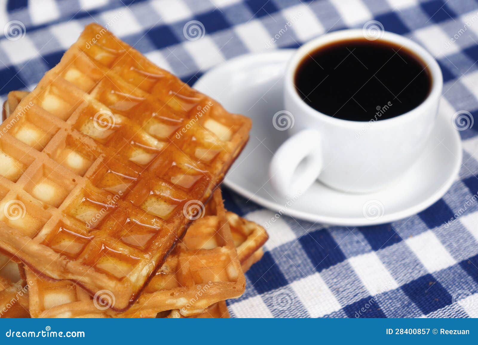 Waffles with honey stock image. Image of lunch, cooking - 28400857