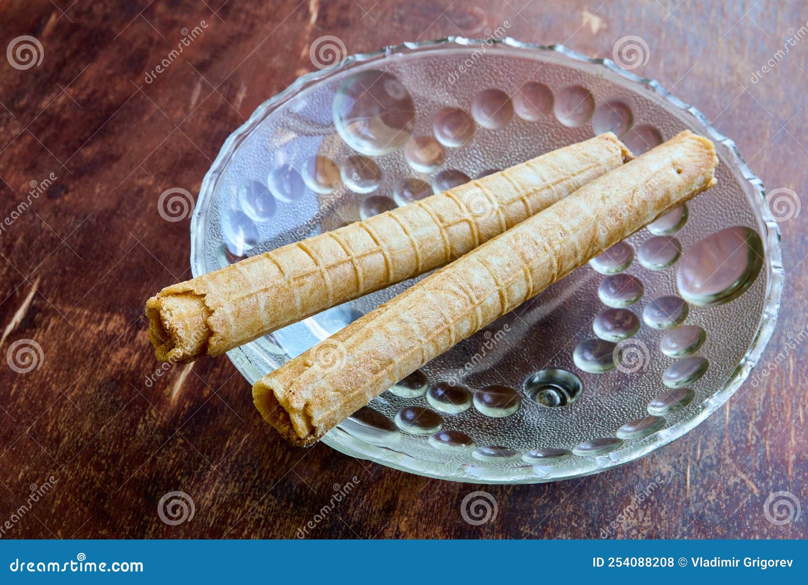 Waffles are Popular Pastry, Homemade Waffle Rolls Sticks Crispy and ...