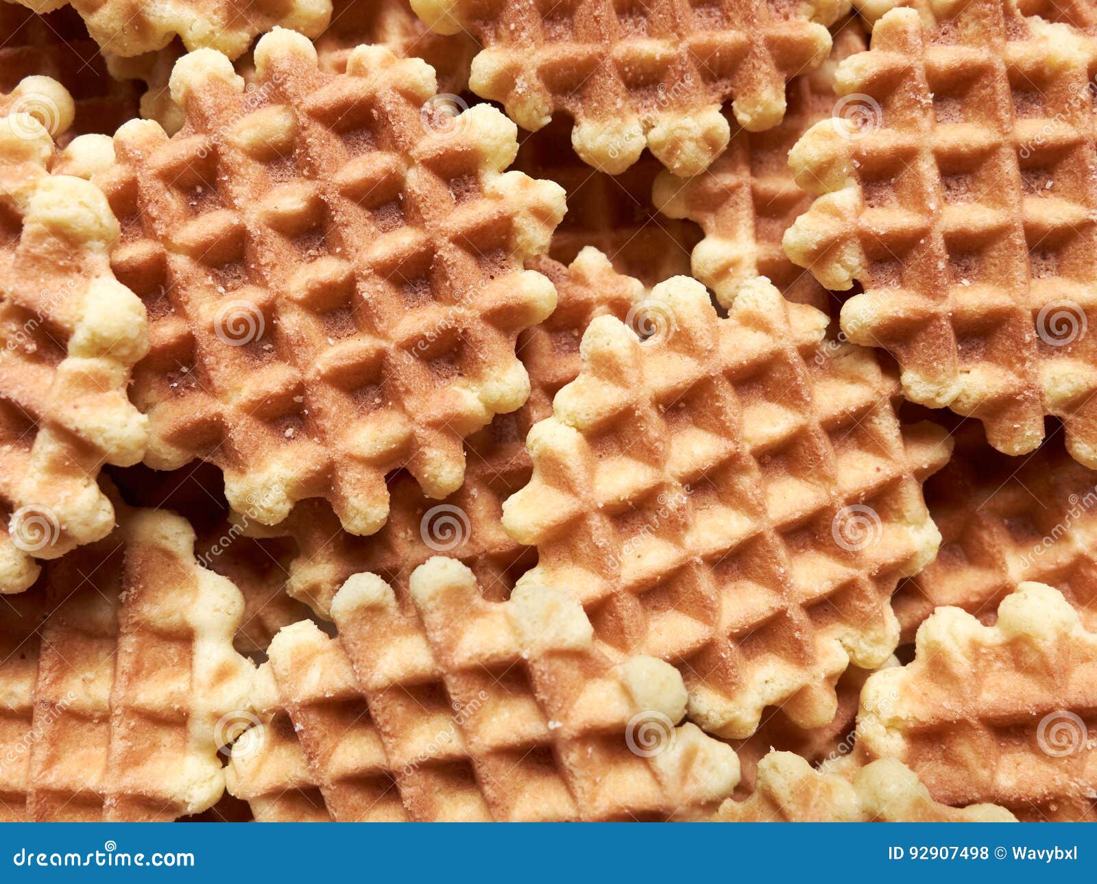 Waffles Redondos Frescos Prontos Para Ser Comido Foto de Stock - Imagem ...