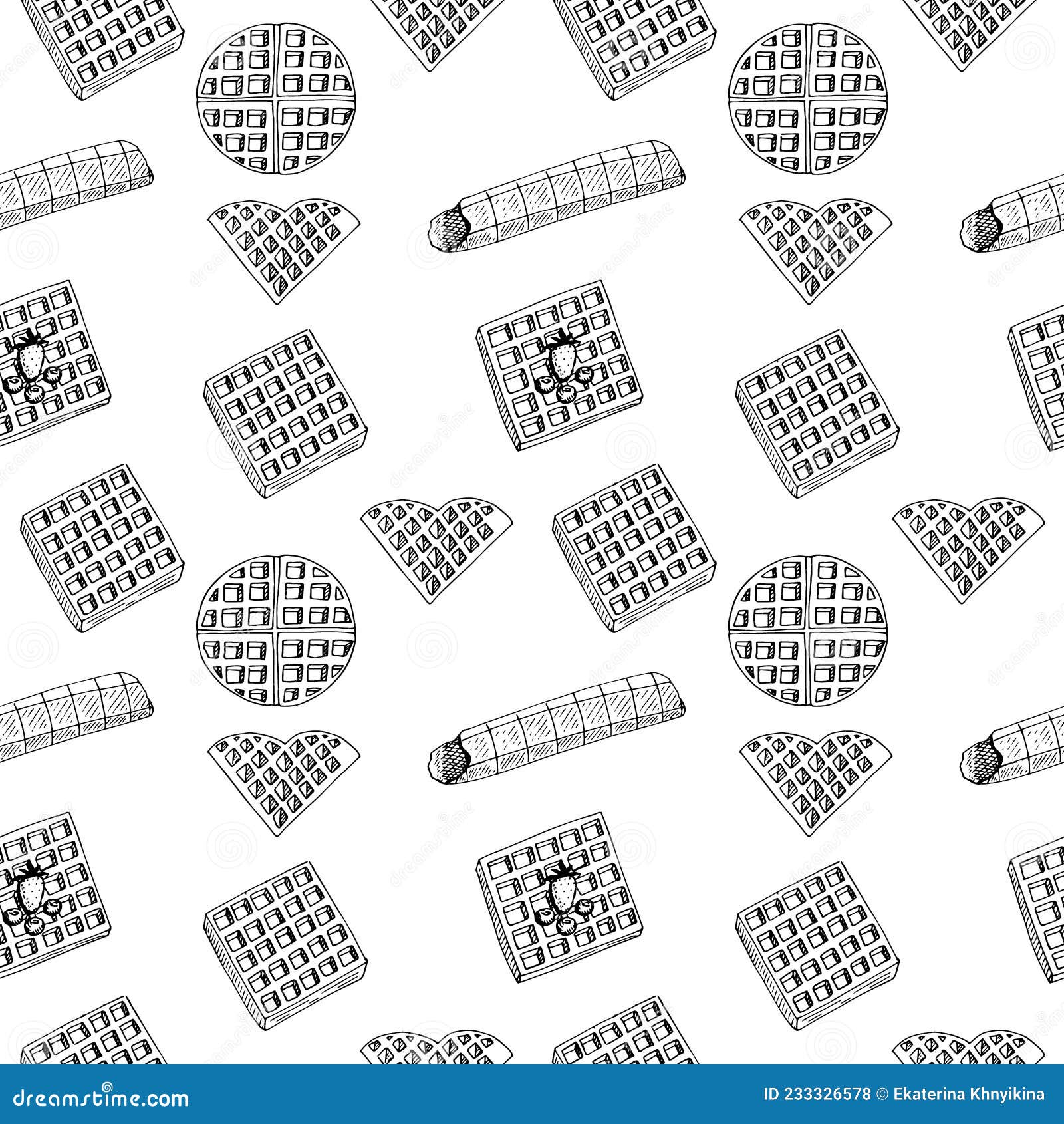 Waffles Seamless Texture Vector Background 67341014