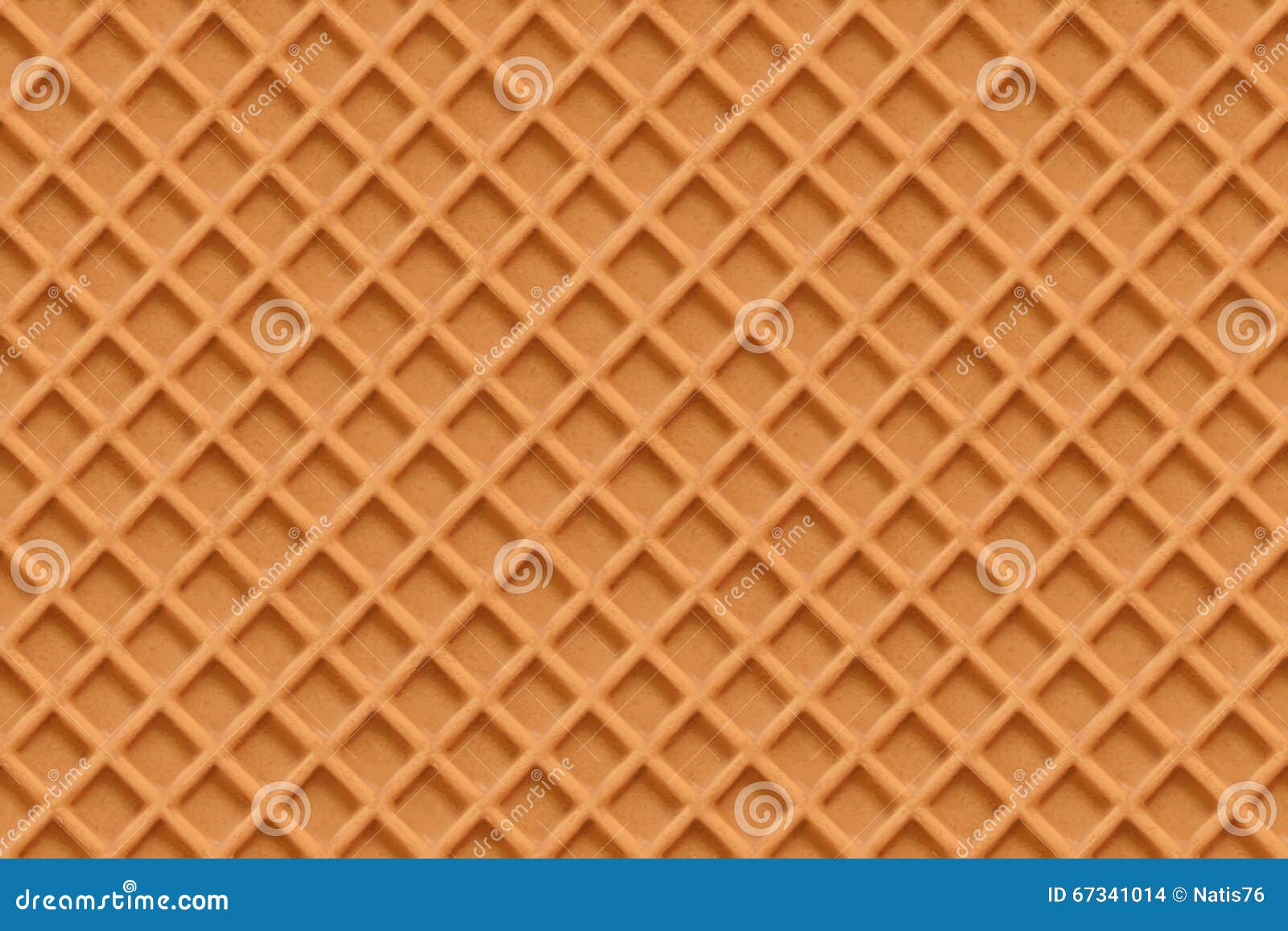 Waffles Seamless Texture Vector Background Stock Vector Illustration