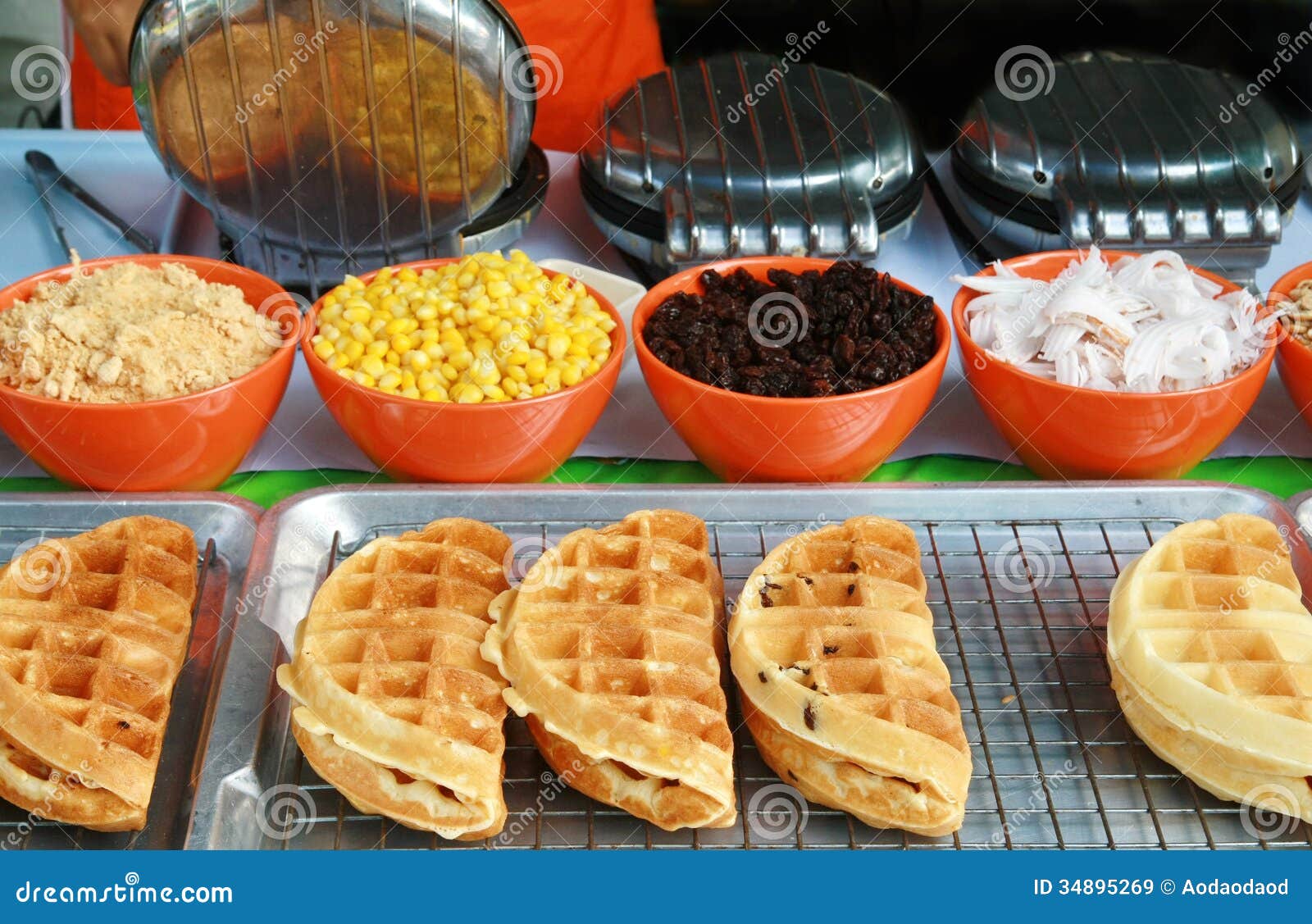 Waffles shop stock image. Image of pastry, delicious - 34895269