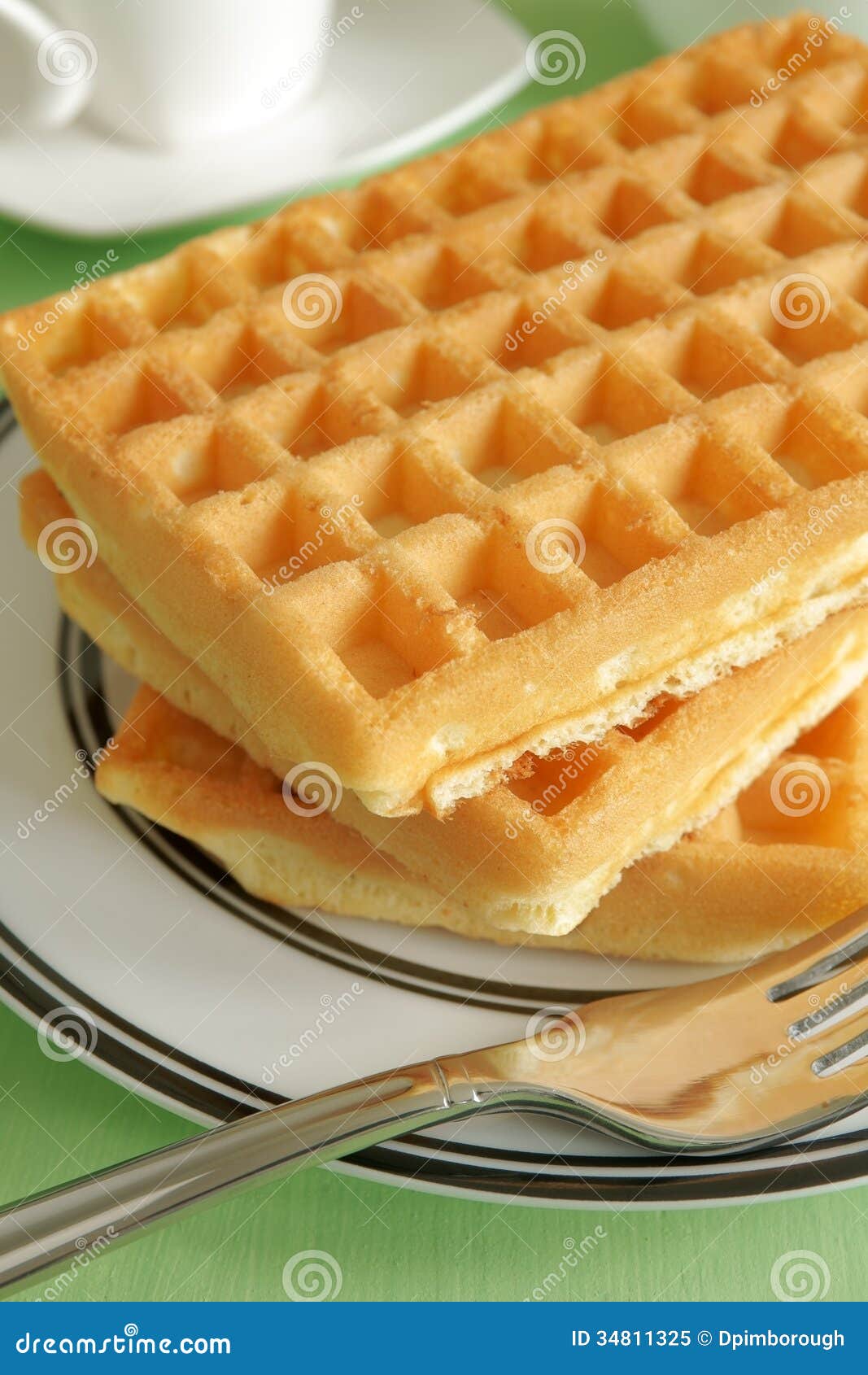 Waffles stock image. Image of plate, cooked, stack, food - 34811325