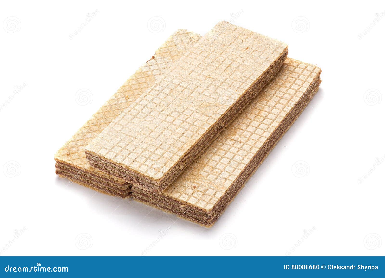 Waffles View from Above, on a White Background Stock Photo - Image of ...