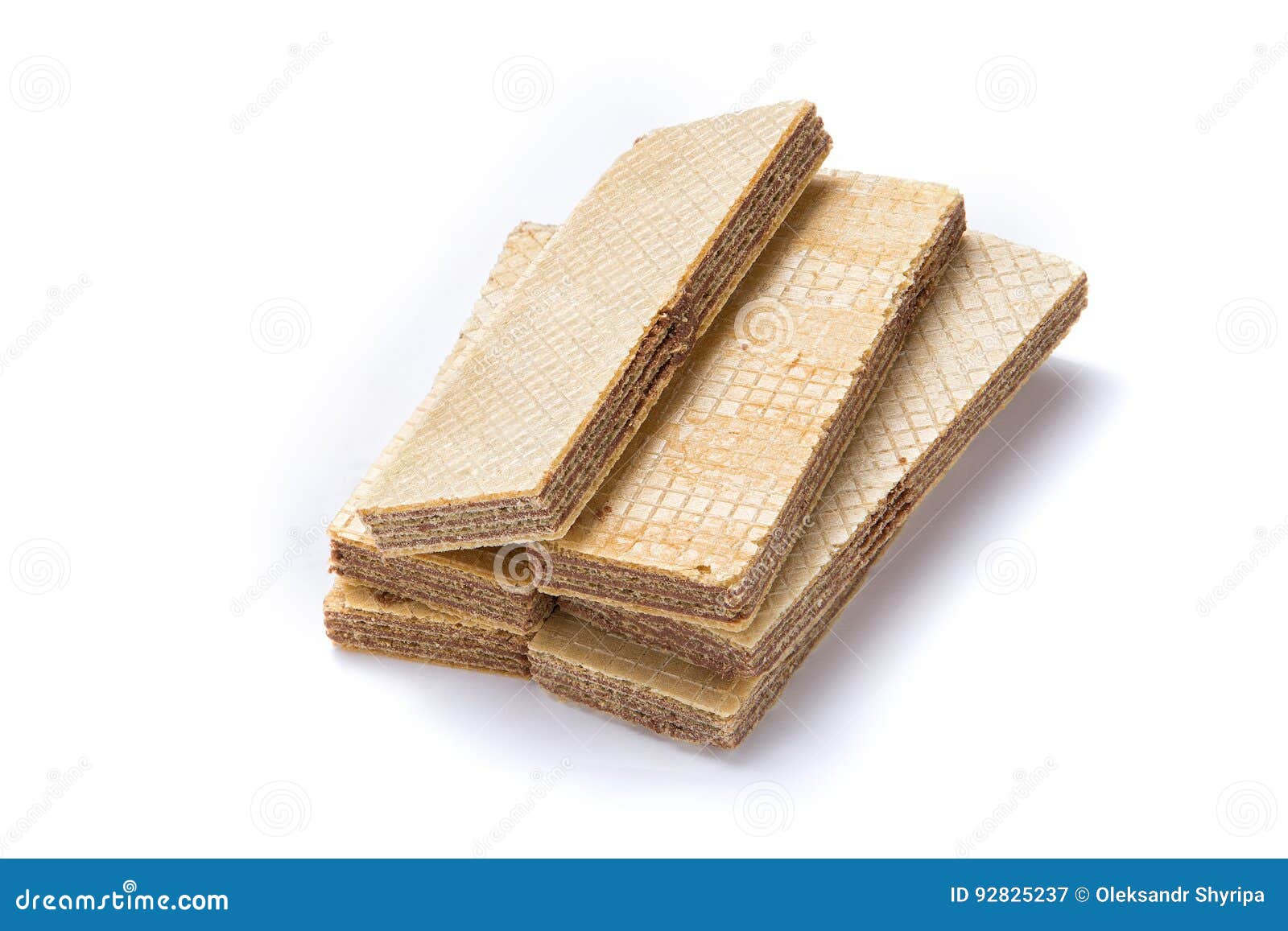 Waffles View from Above, on a White Background Stock Image - Image of ...