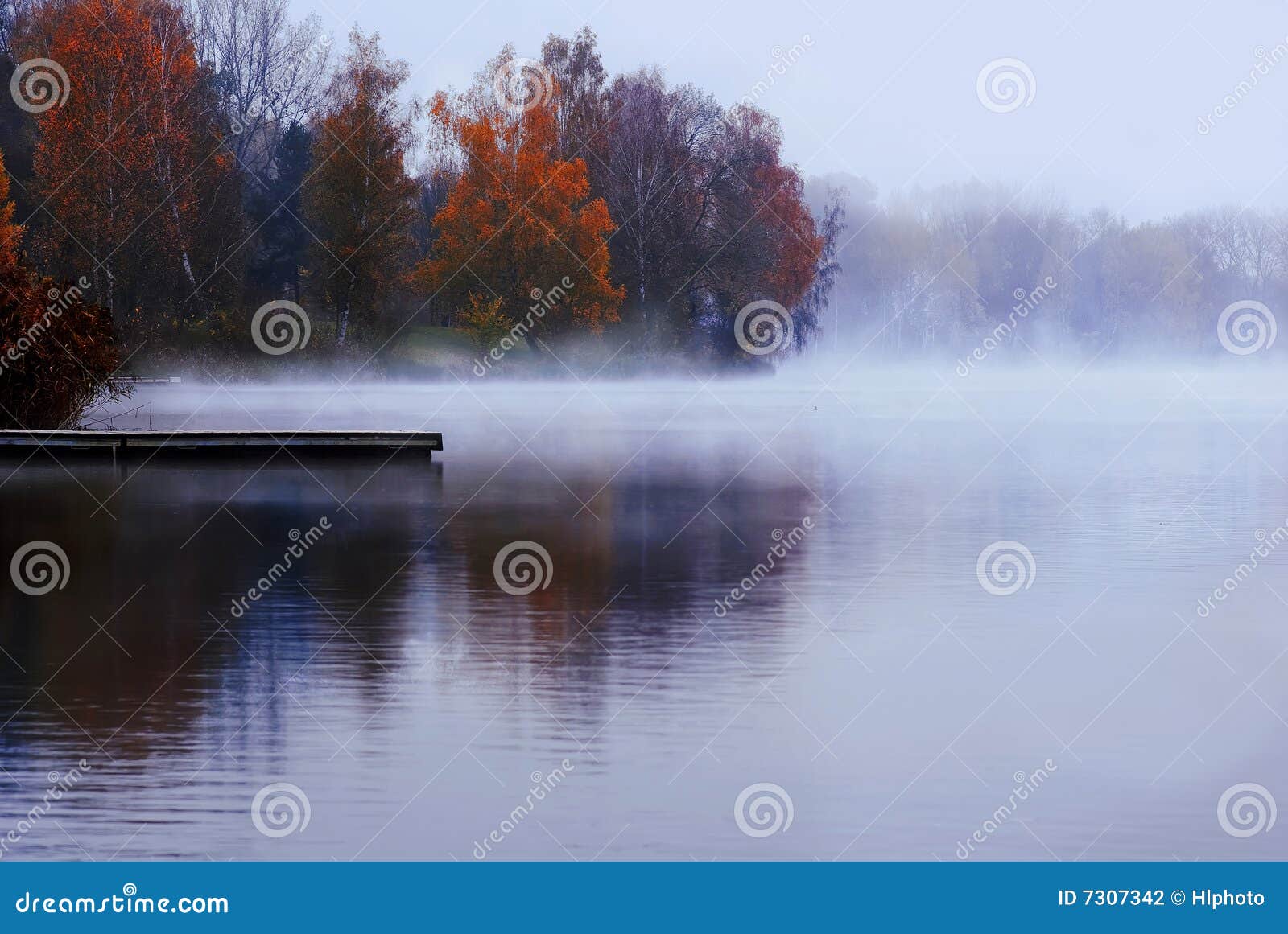 Waft of Mist at the Lake stock photo. Image of season - 7307342