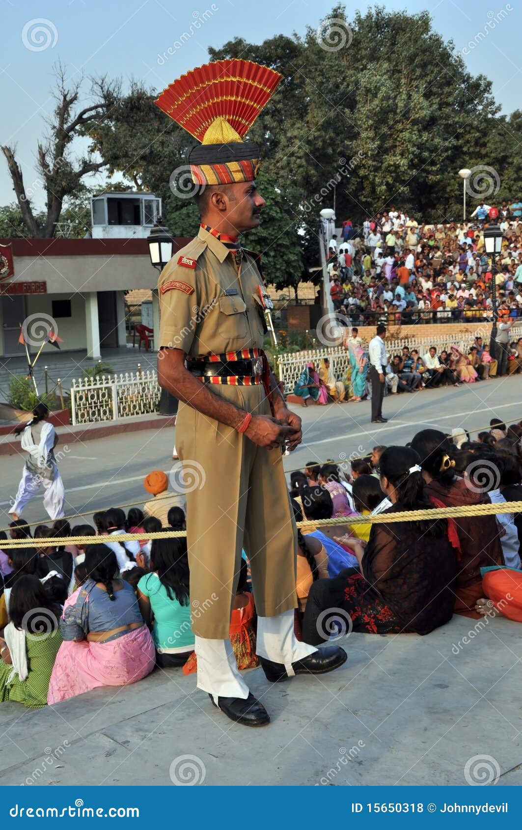 Wagah Border Guard editorial stock photo. Image of asia - 15650318