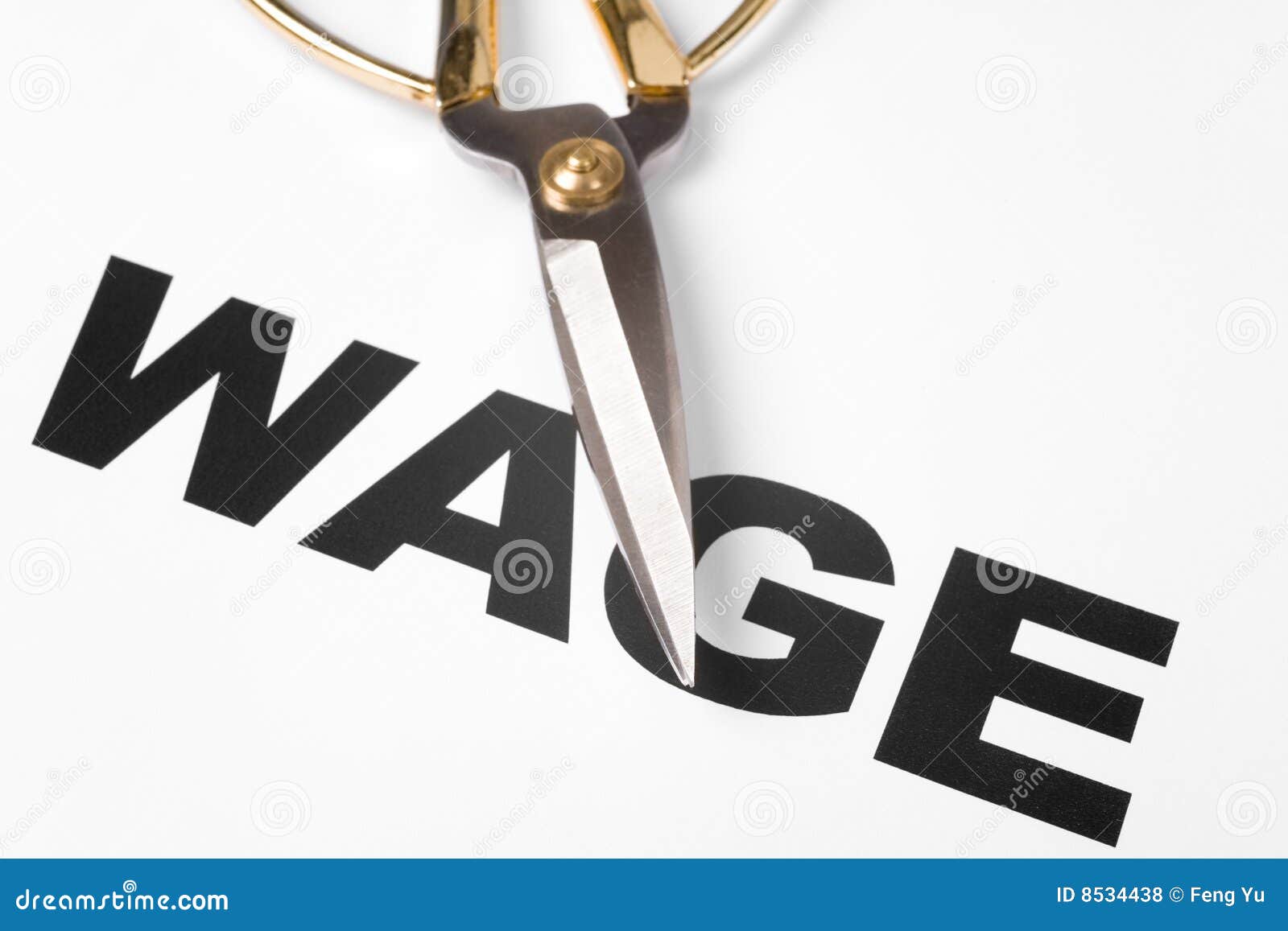 Wage Cut stock photo. Image of recession, text, inflation - 8534438