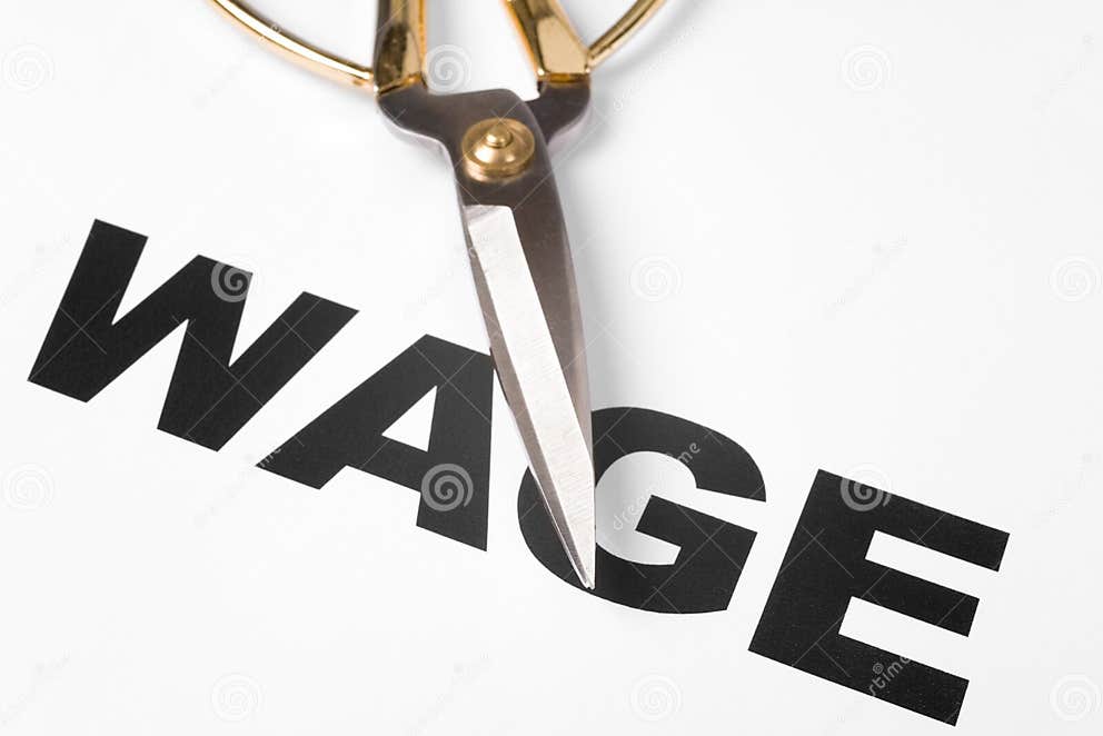 Wage Cut stock photo. Image of recession, text, inflation - 8534438