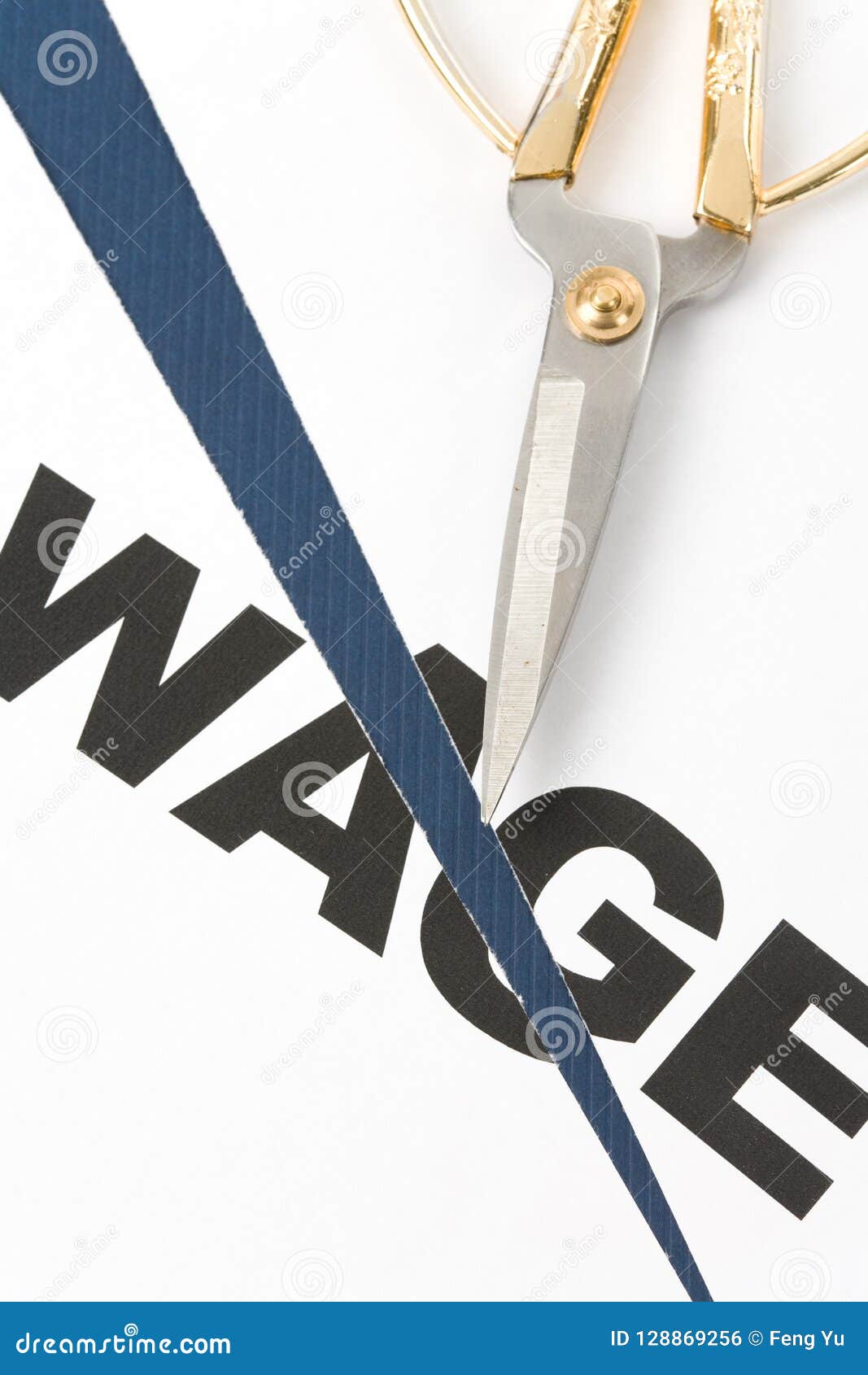 Wage Cut stock photo. Image of salary, wage, concepts - 128869256