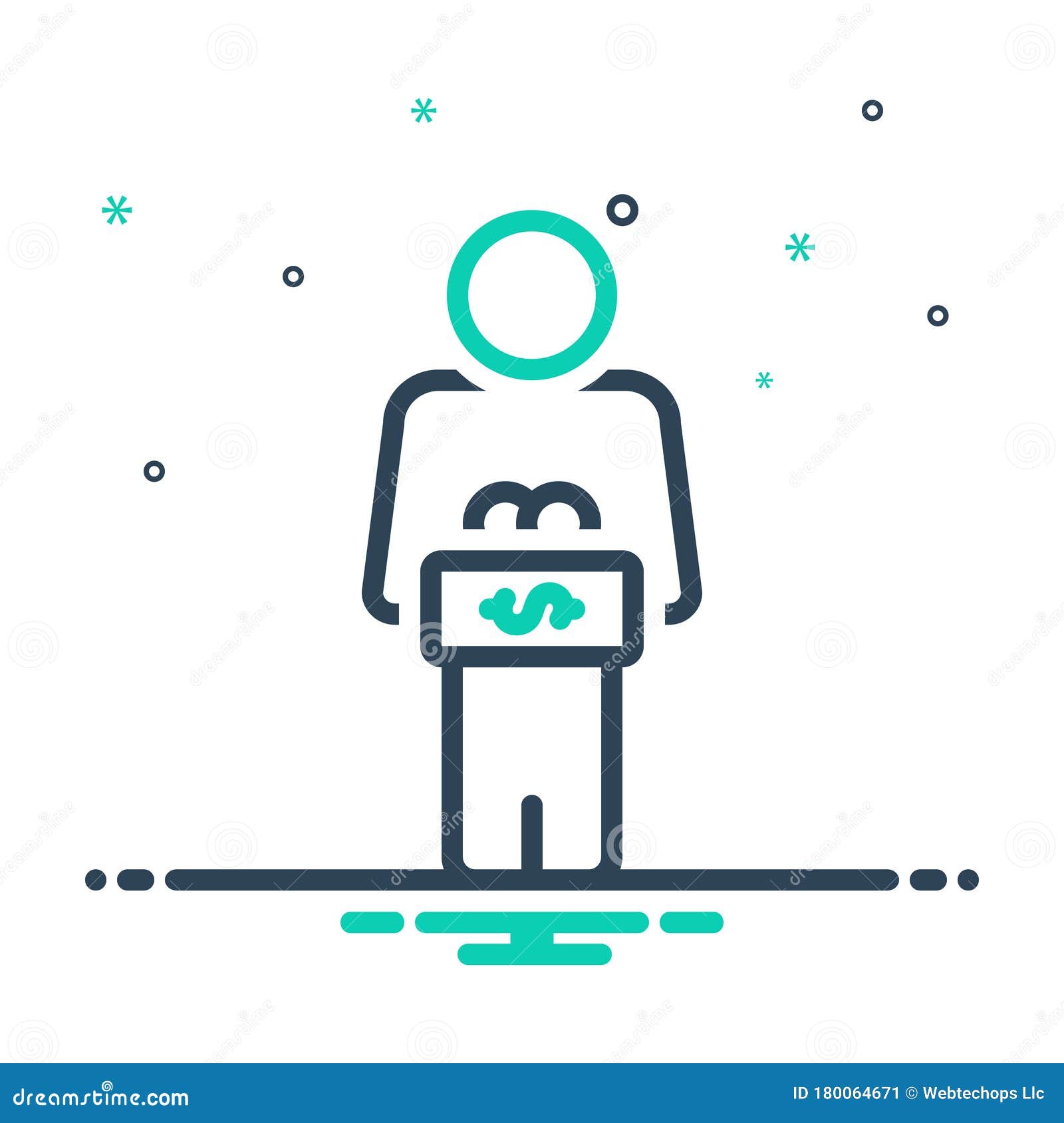 Mix Icon for Wage, Pay and Payment Stock Vector - Illustration of ...