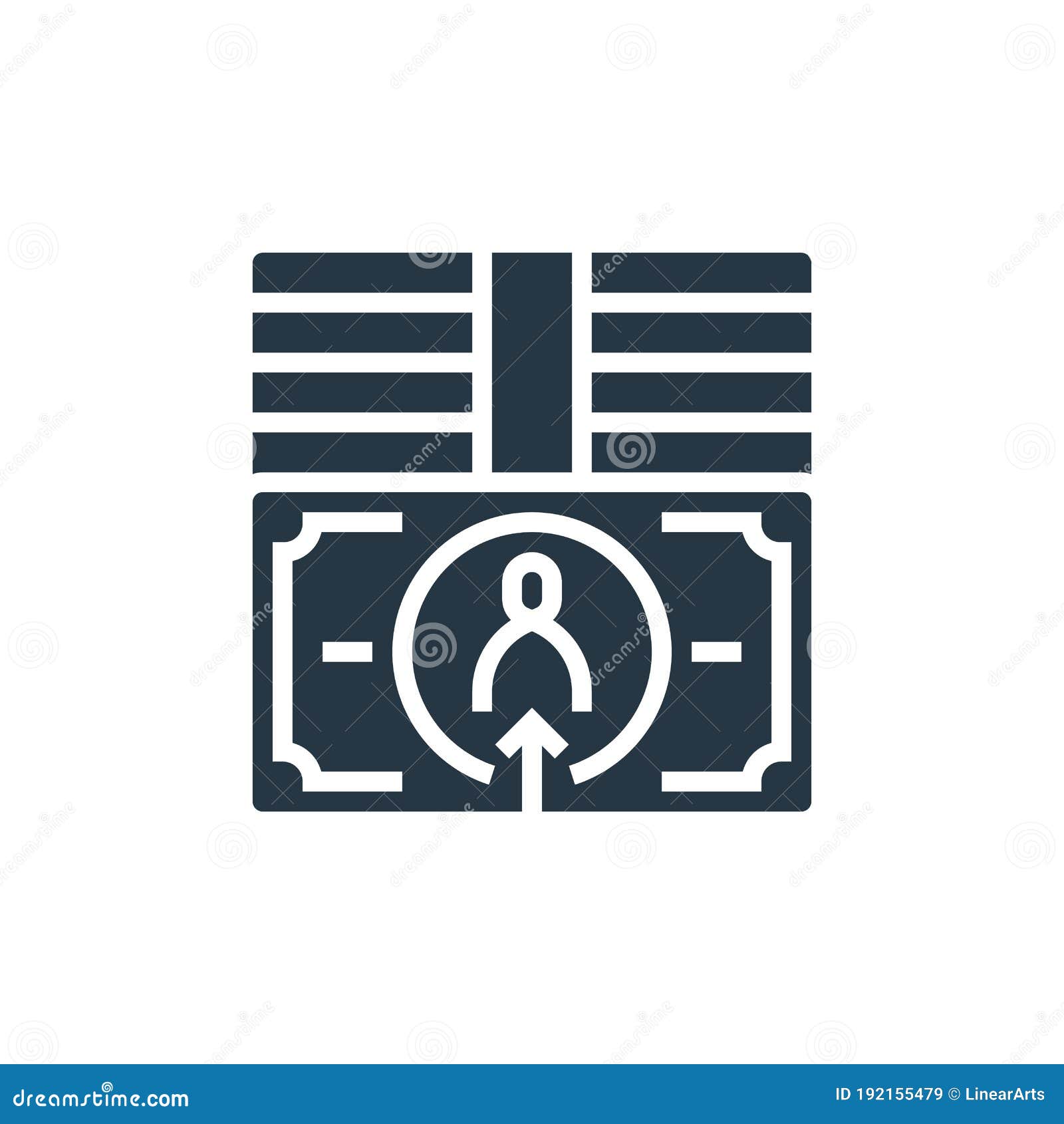 Wage Icon Vector from Business Model Canvas Concept. Thin Line ...