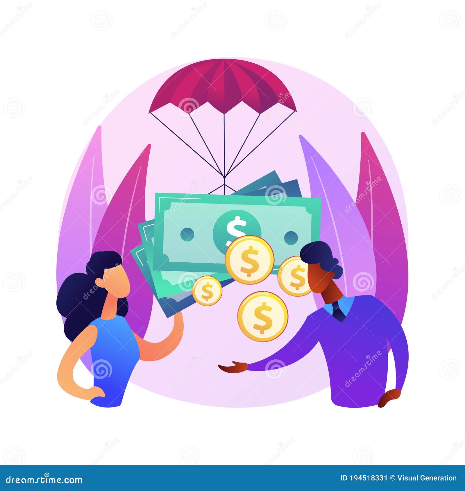 Subsidy Vector Illustration. BW Explanation Government Financial Aid ...