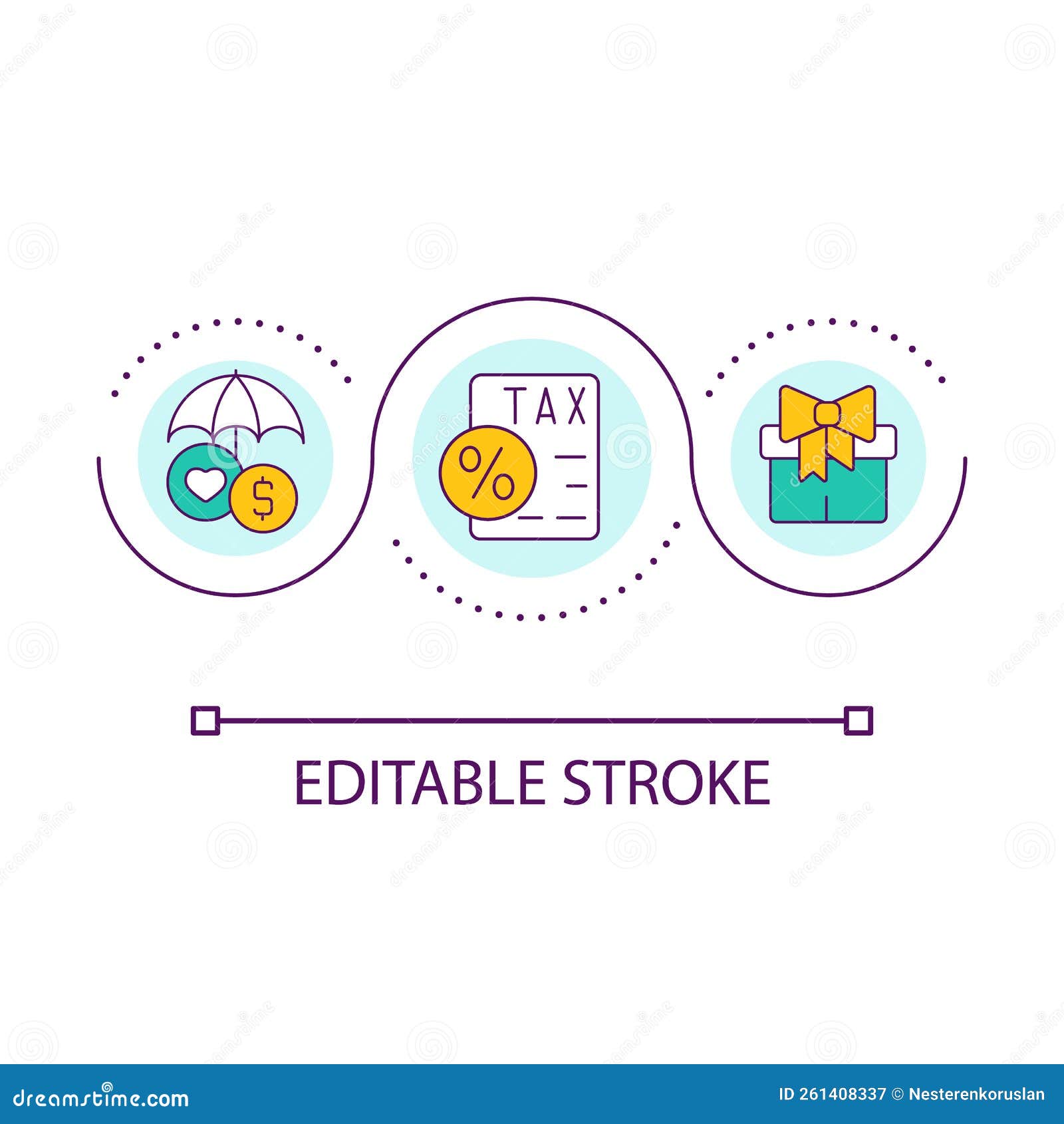 Wage Withholds and Bonuses Loop Concept Icon Stock Vector ...
