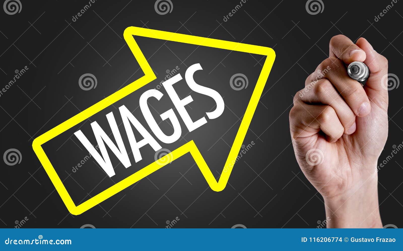 Wages on a Conceptual Image Stock Photo - Image of concept, financial ...