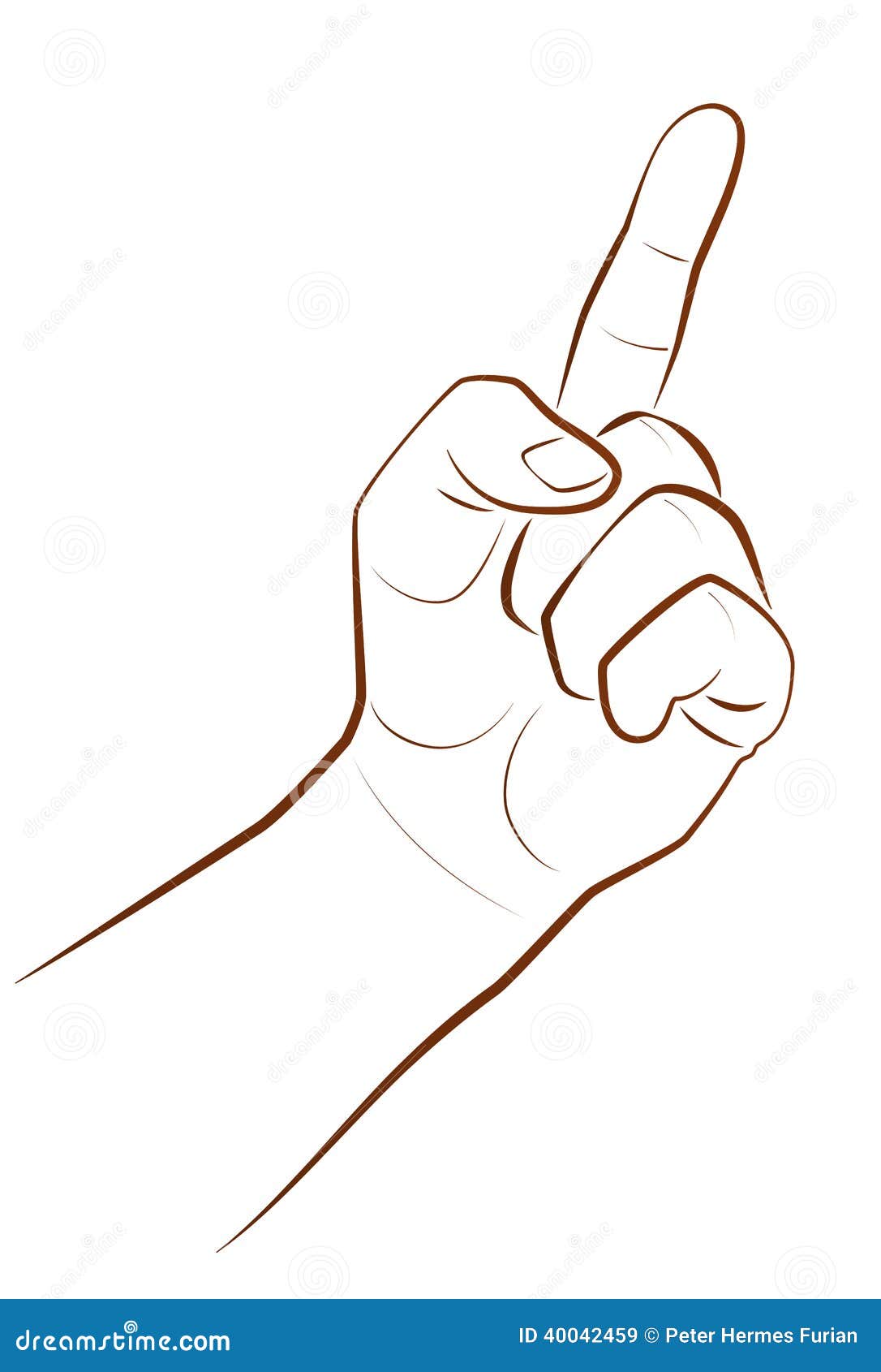 Wagging Finger stock vector. Illustration of blame, bold - 40042459