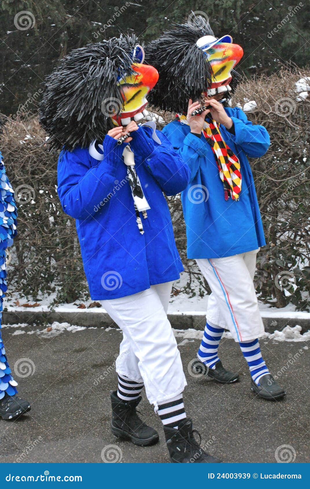Waggis: Traditionele Maskers Van Bazel Carnaval Stock Afbeelding ...