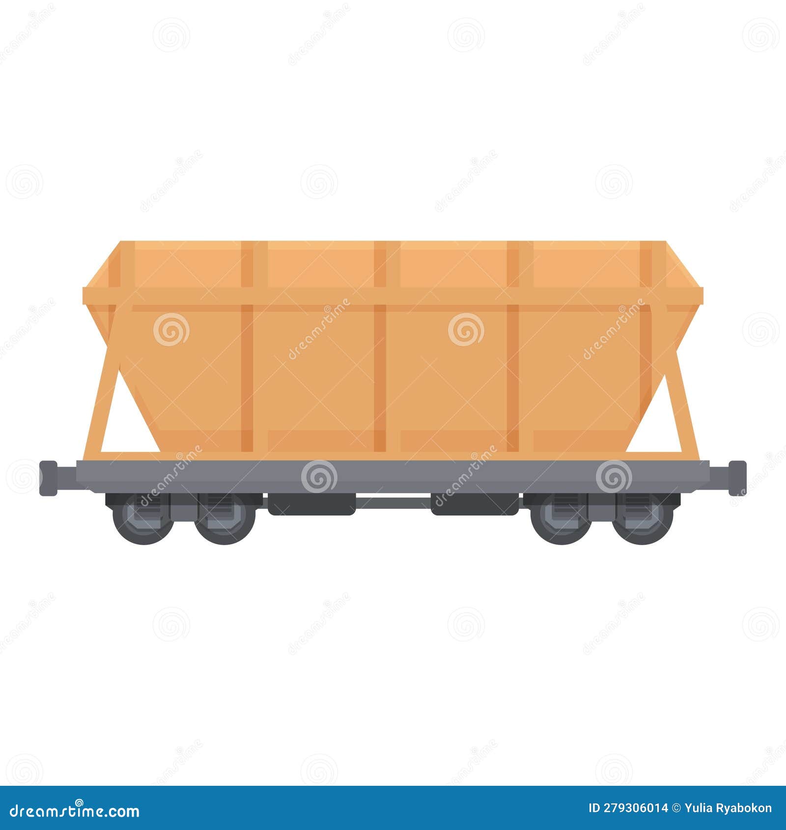 Wagon Boxcar Icon Cartoon Vector. Cargo Train Stock Vector ...