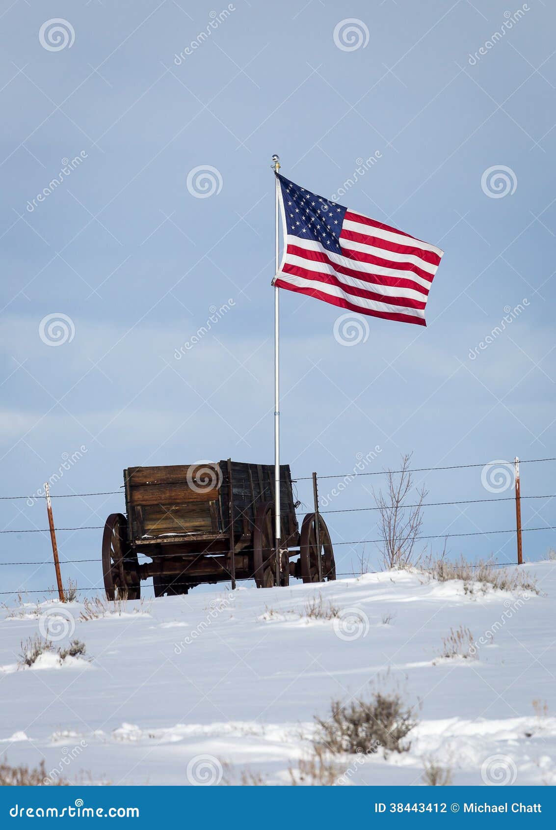 Wagon and Flag stock photo. Image of democracy, american - 38443412