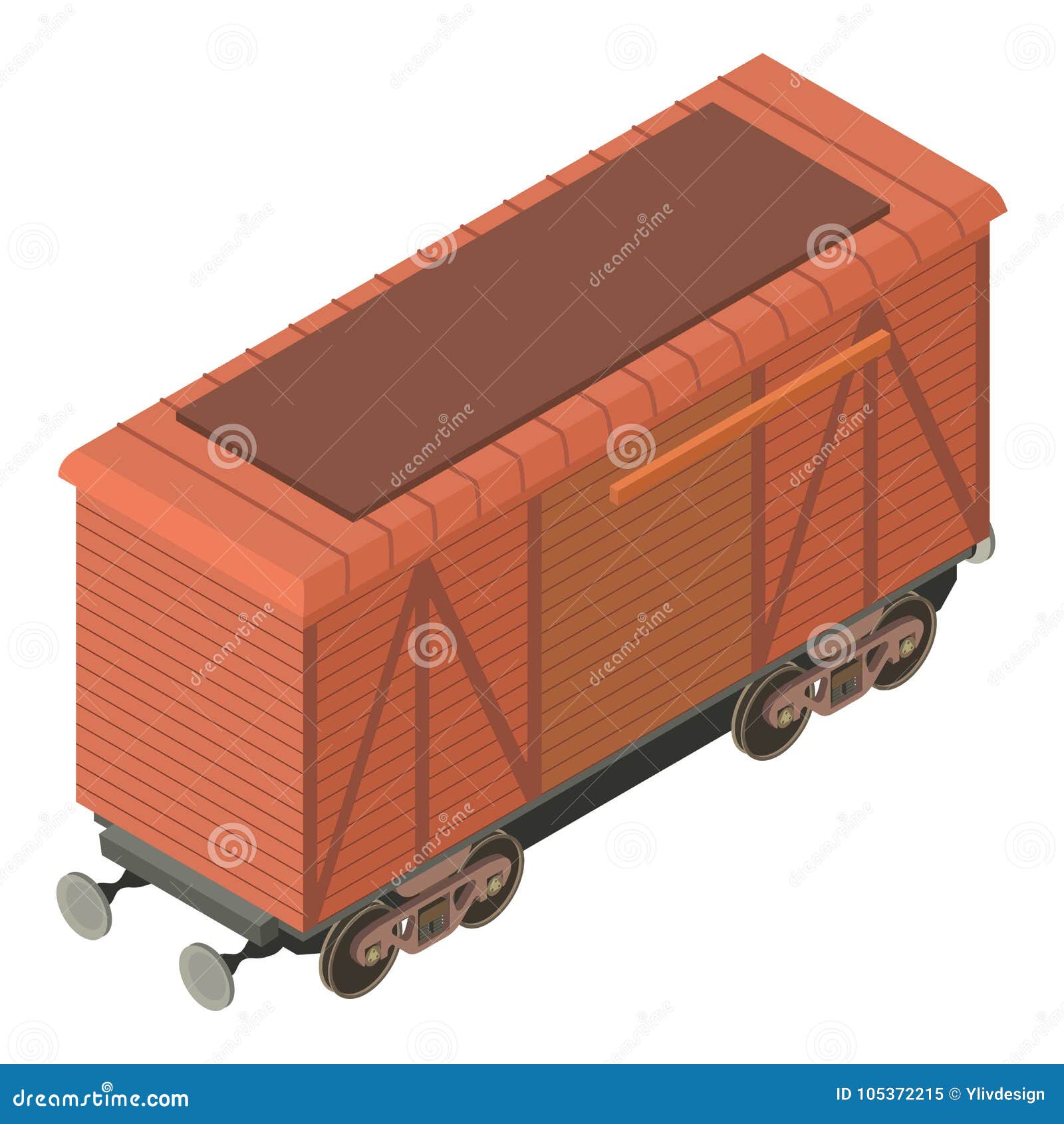 Wagon Freight Icon, Isometric 3d Style Stock Vector - Illustration of ...