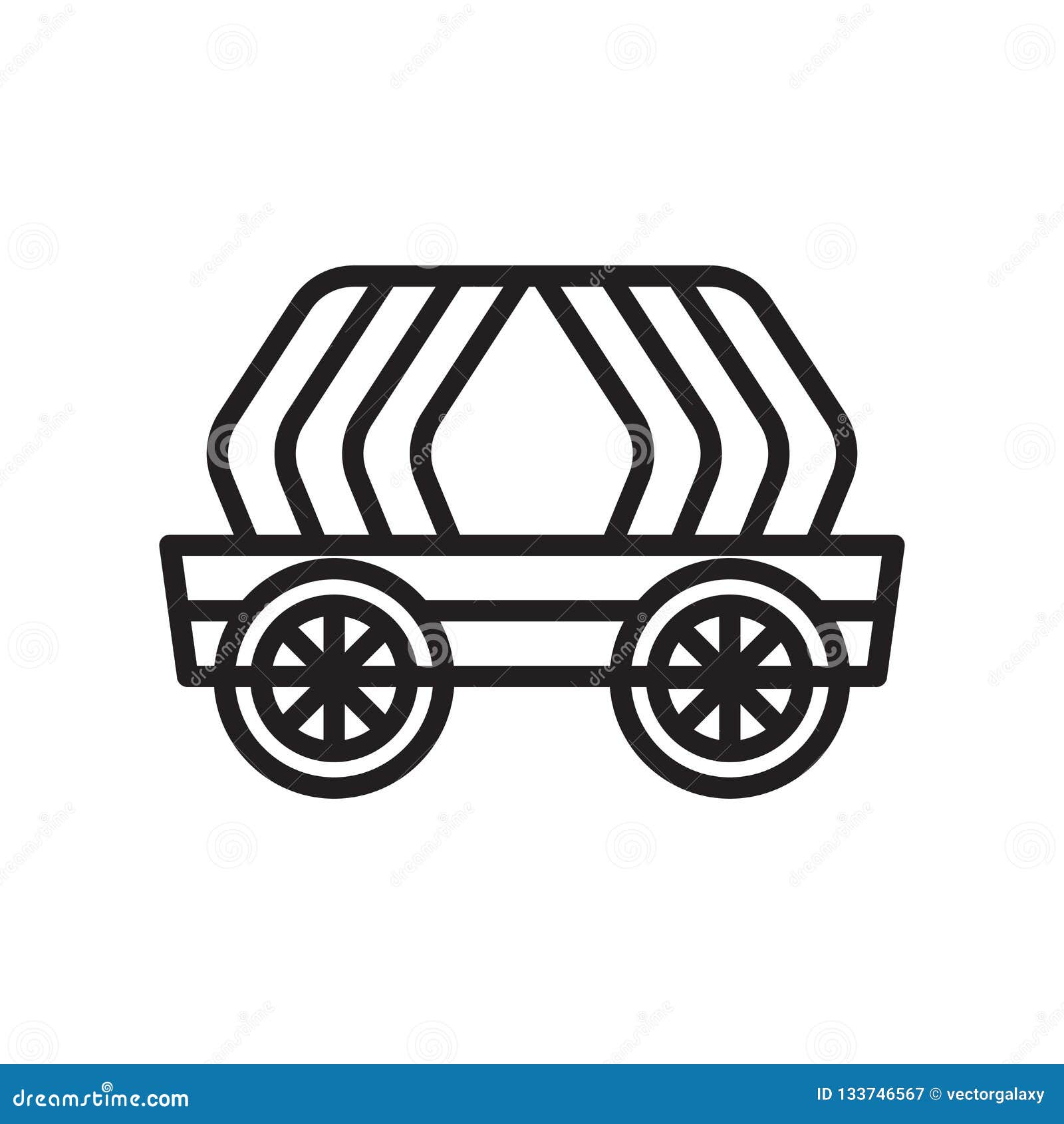 Wagon Icon Vector Sign and Symbol Isolated on White Background Stock ...