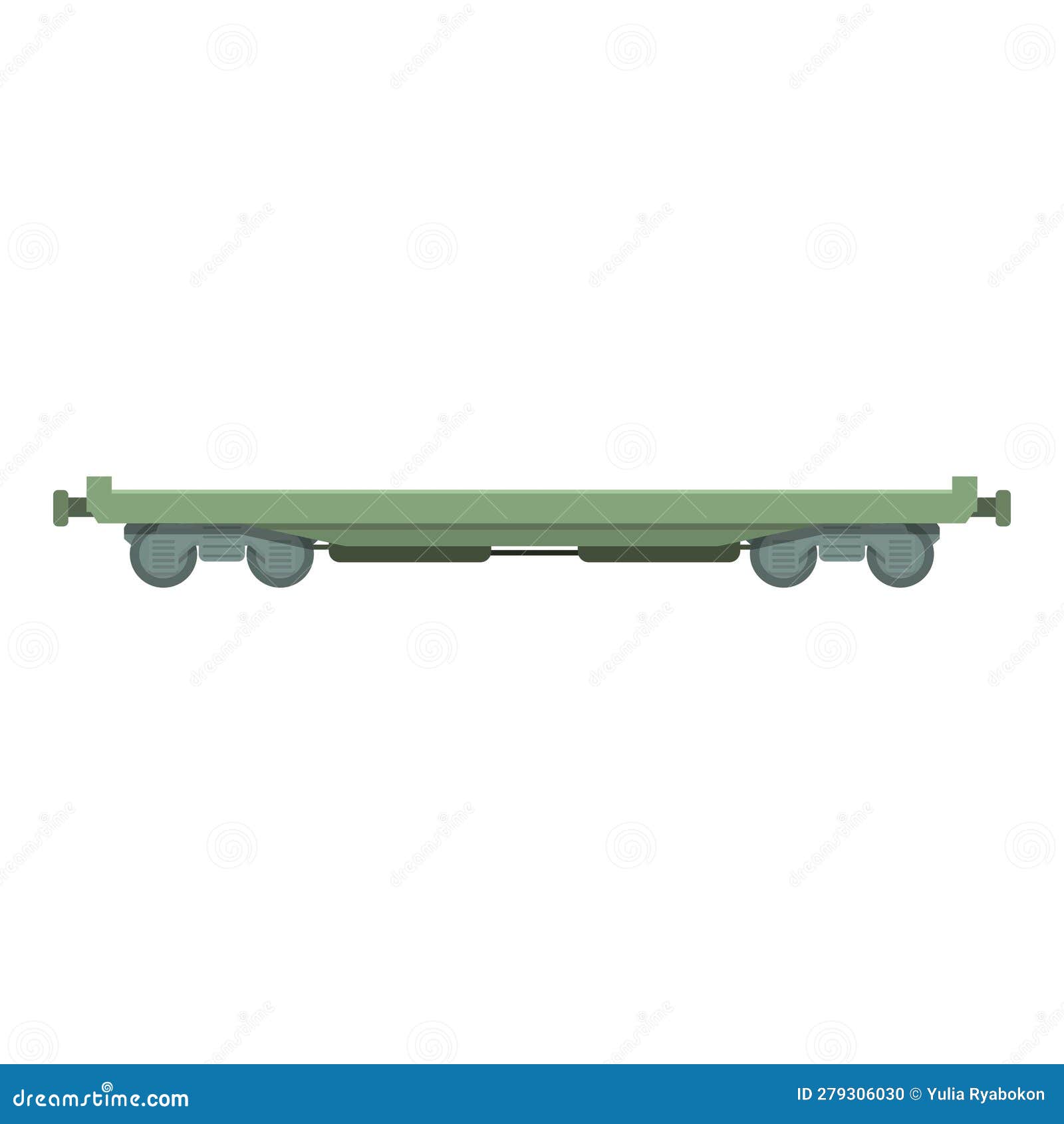 Wagon Platform Icon Cartoon Vector. Train Cargo Stock Vector ...