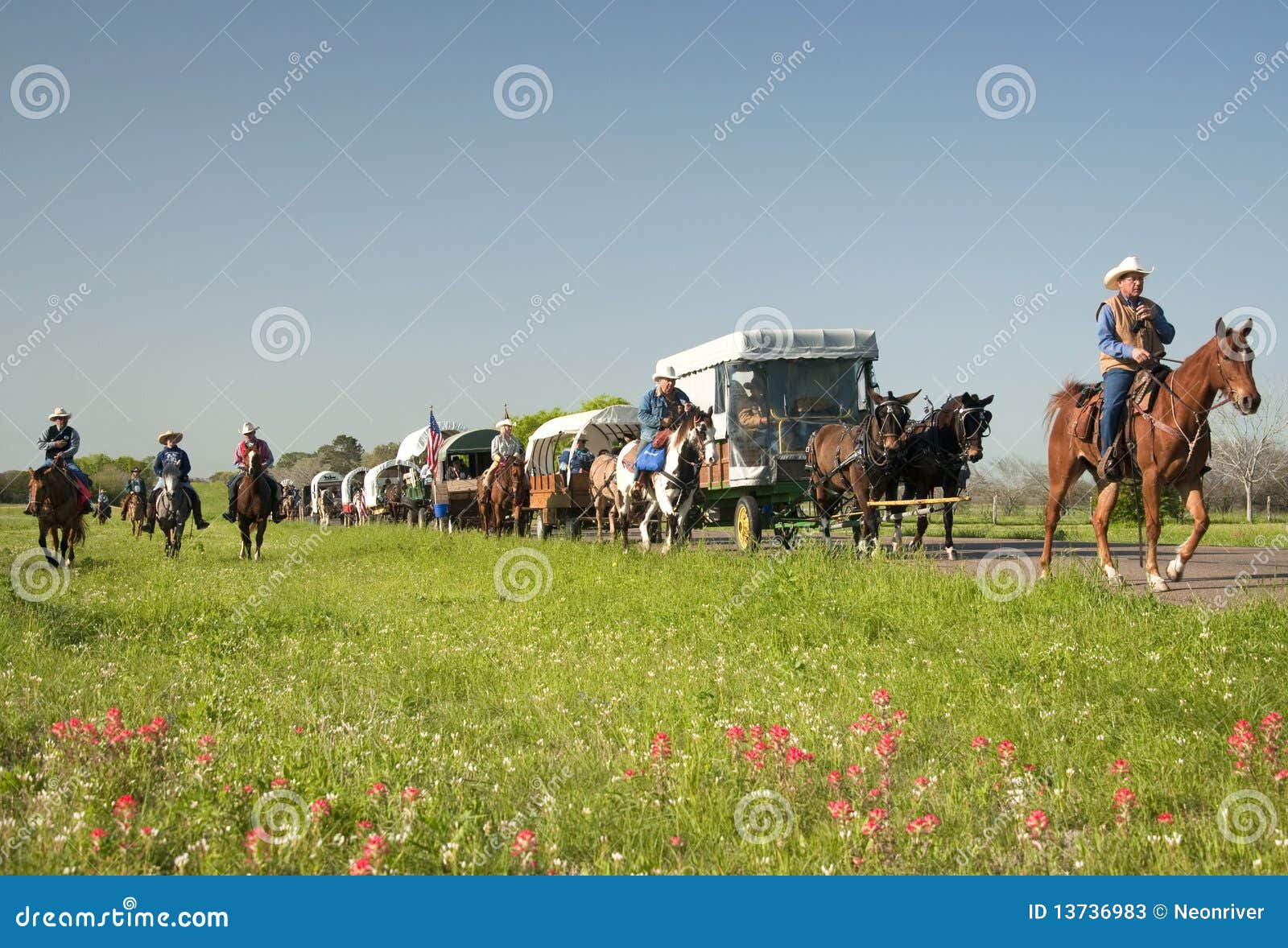 Wagon Train editorial stock photo. Image of buggies, trail - 13736983