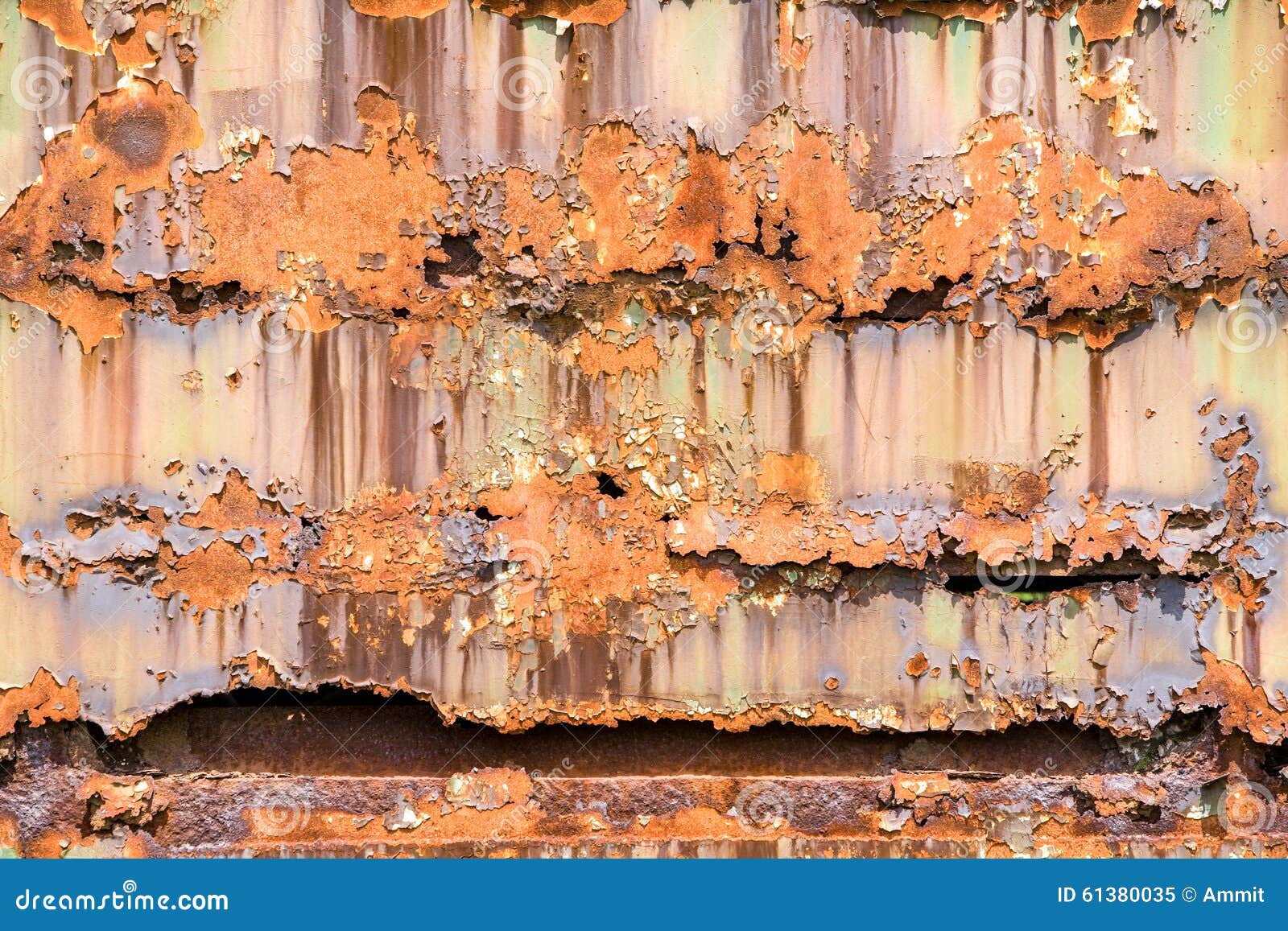 Rust Build-up With White Crystal Substance On A Roof Metal Ceiling ...
