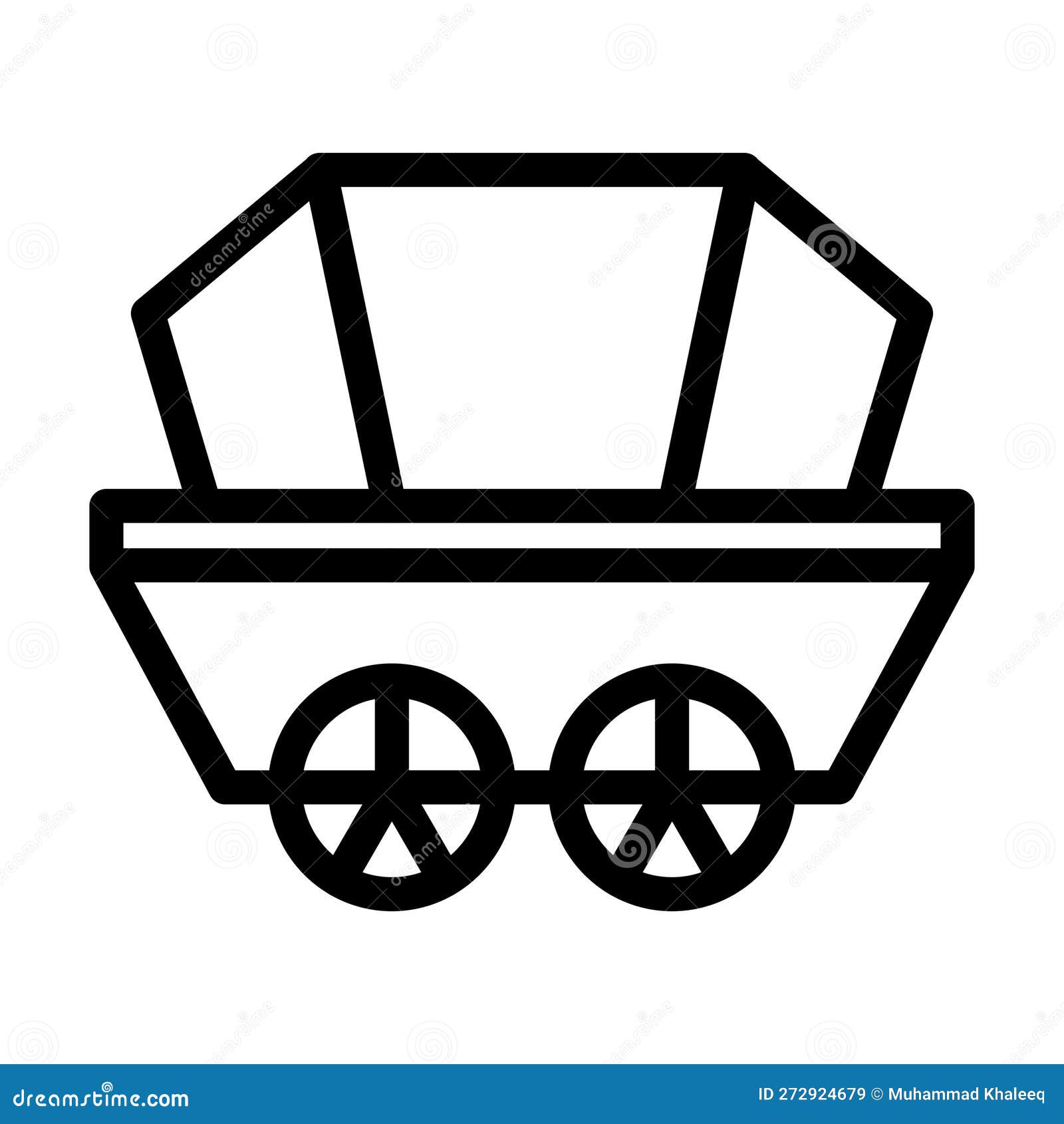 Wagon Vector Thick Line Icon for Personal and Commercial Use Stock ...