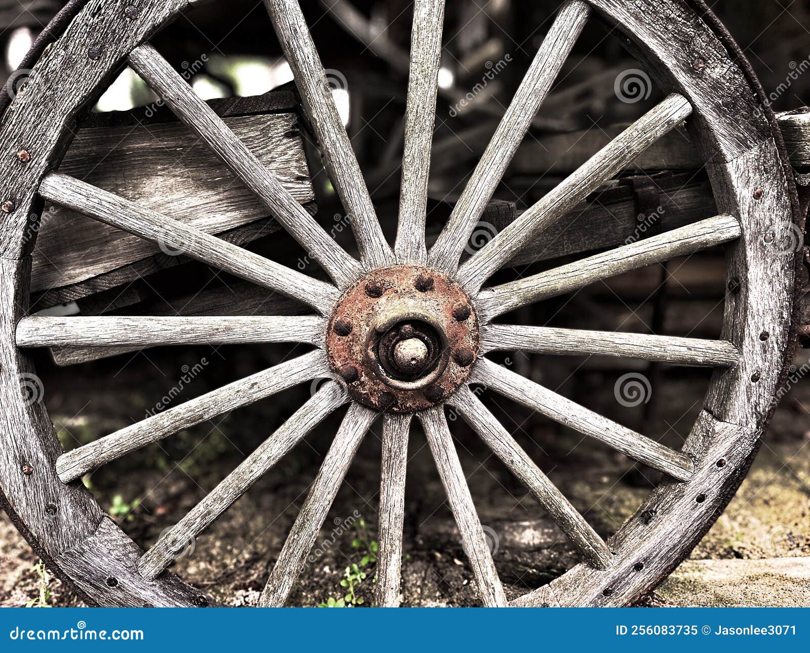 Wagon wheel stock image. Image of transportation, round - 256083735