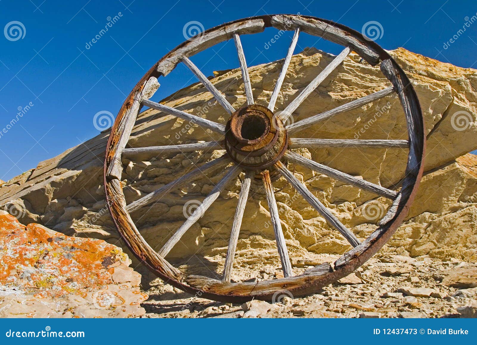 Wagon Wheels of the West stock image. Image of close - 12437473