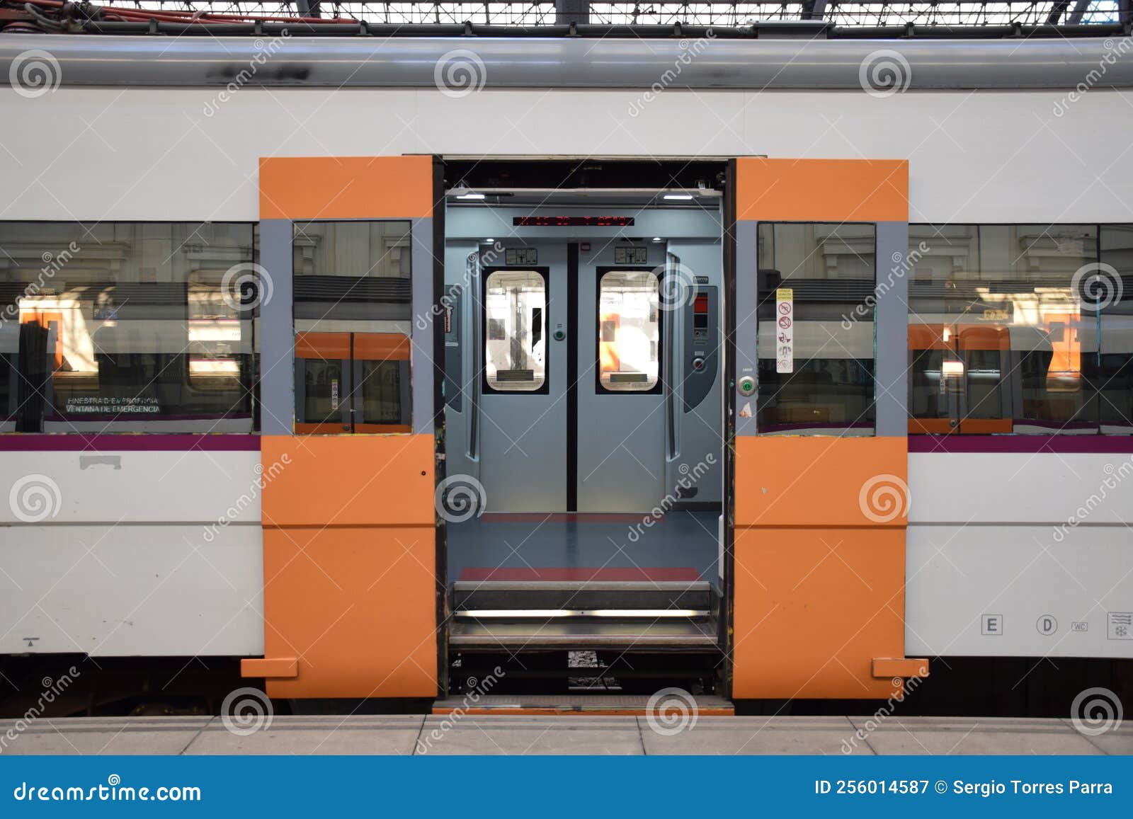 Train Cars with Open Doors. Stock Image - Image of passenger, railway ...