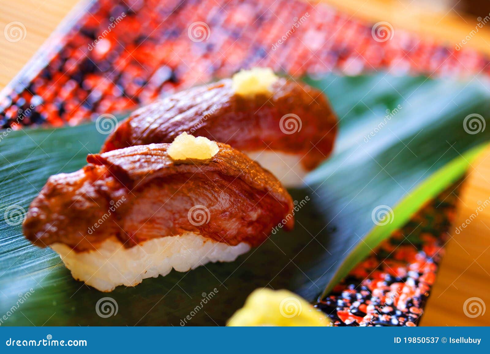 Wagyu Beef Sushi from Japan Stock Image - Image of clipping, fish: 19850537